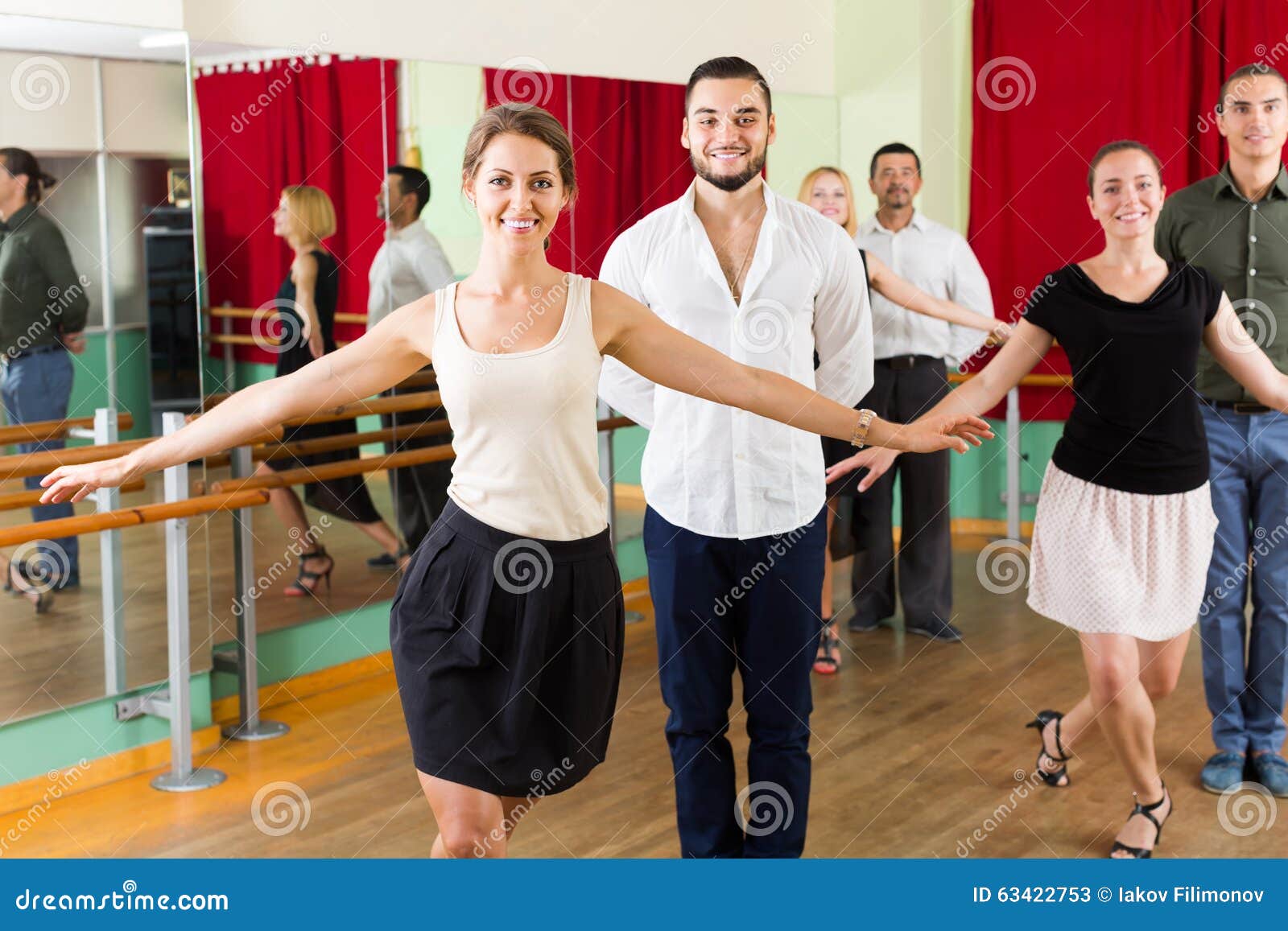 Group of People Have Fun while Dancing Waltz Stock Image - Image of ...