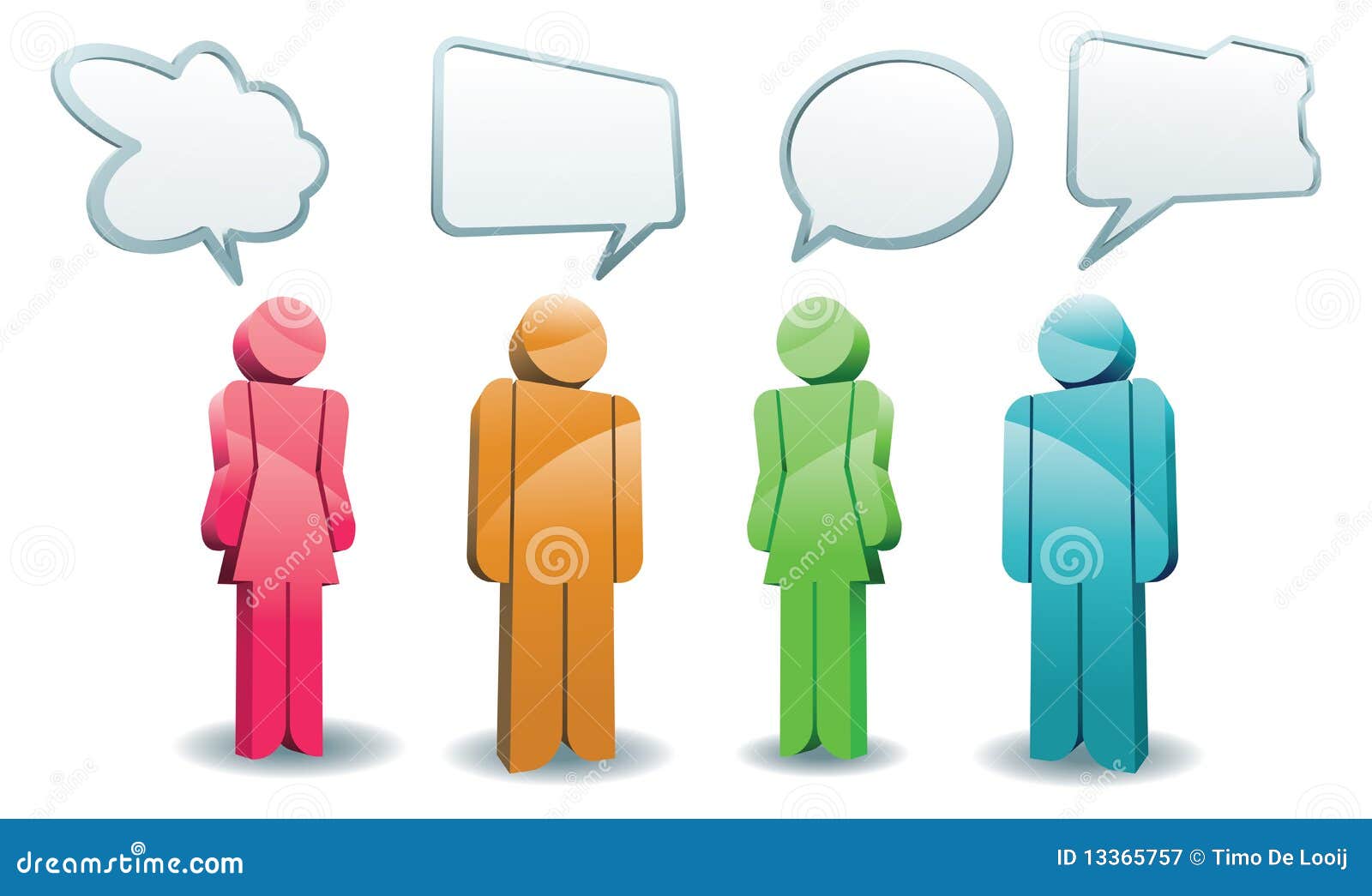 Group of People Having a Discussion Stock Vector - Illustration of chat ...