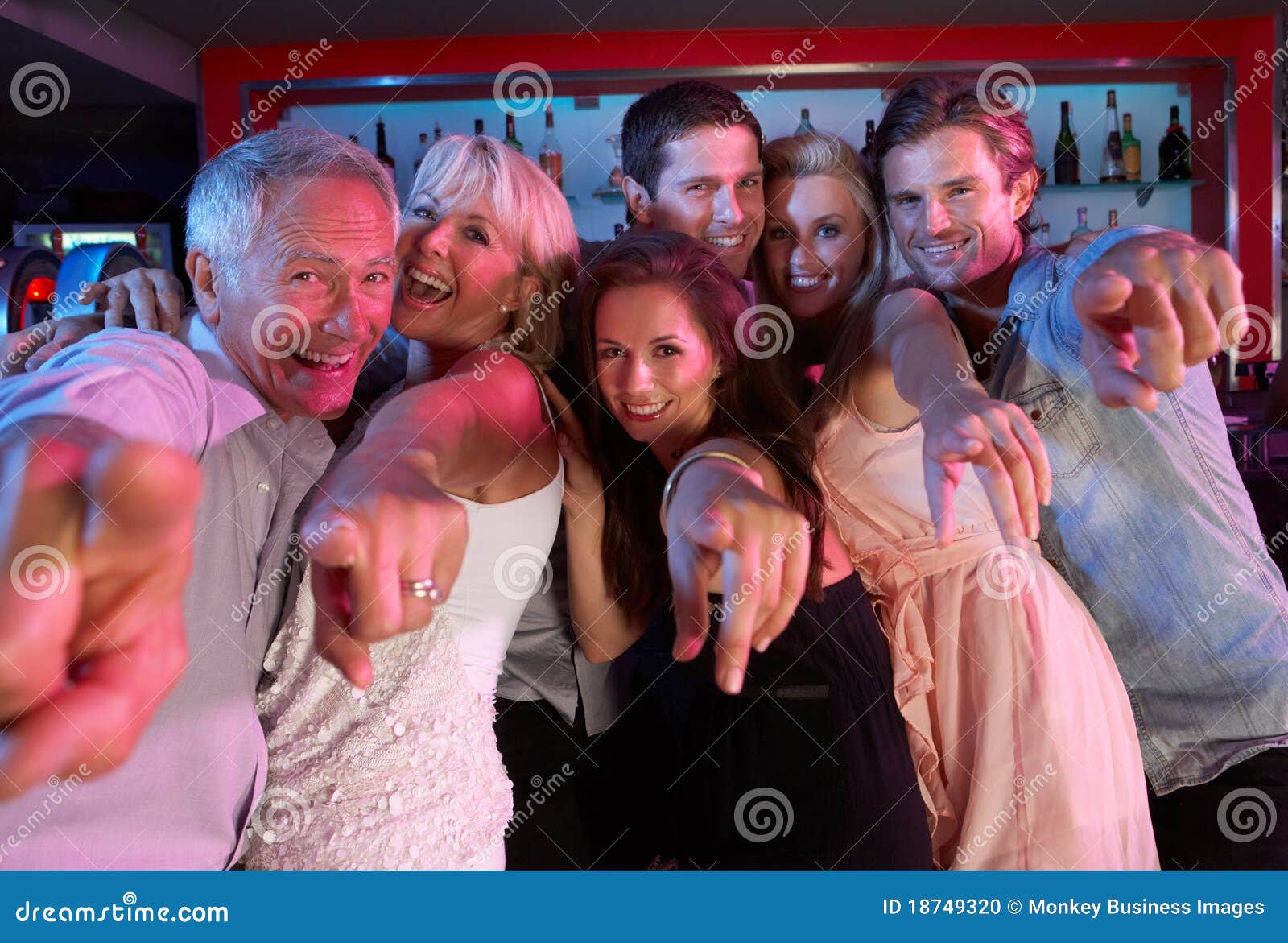 Group of People Having Fun in Busy Bar Stock Photo - Image of couple ...