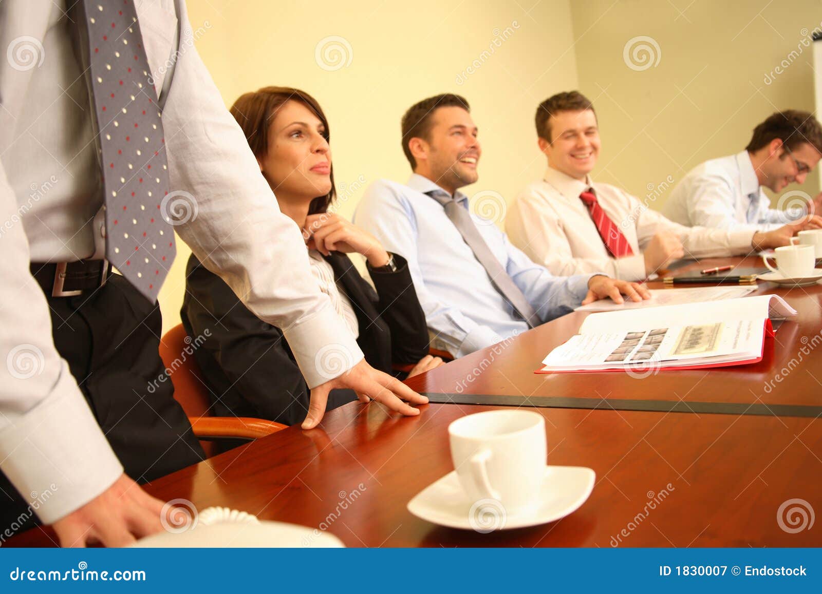Group of People Having Fun during Informal Business Meeting Stock Image ...