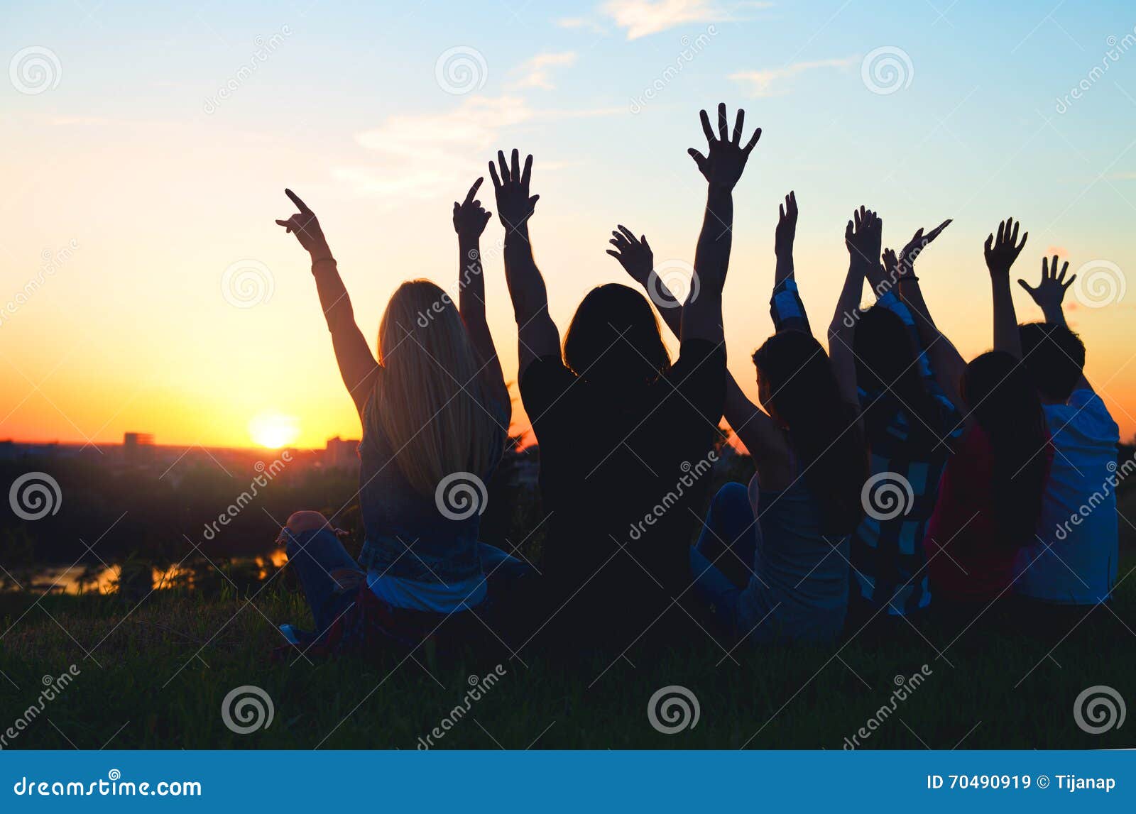 Group of People Having Fun Outdoors Stock Image - Image of chilling ...