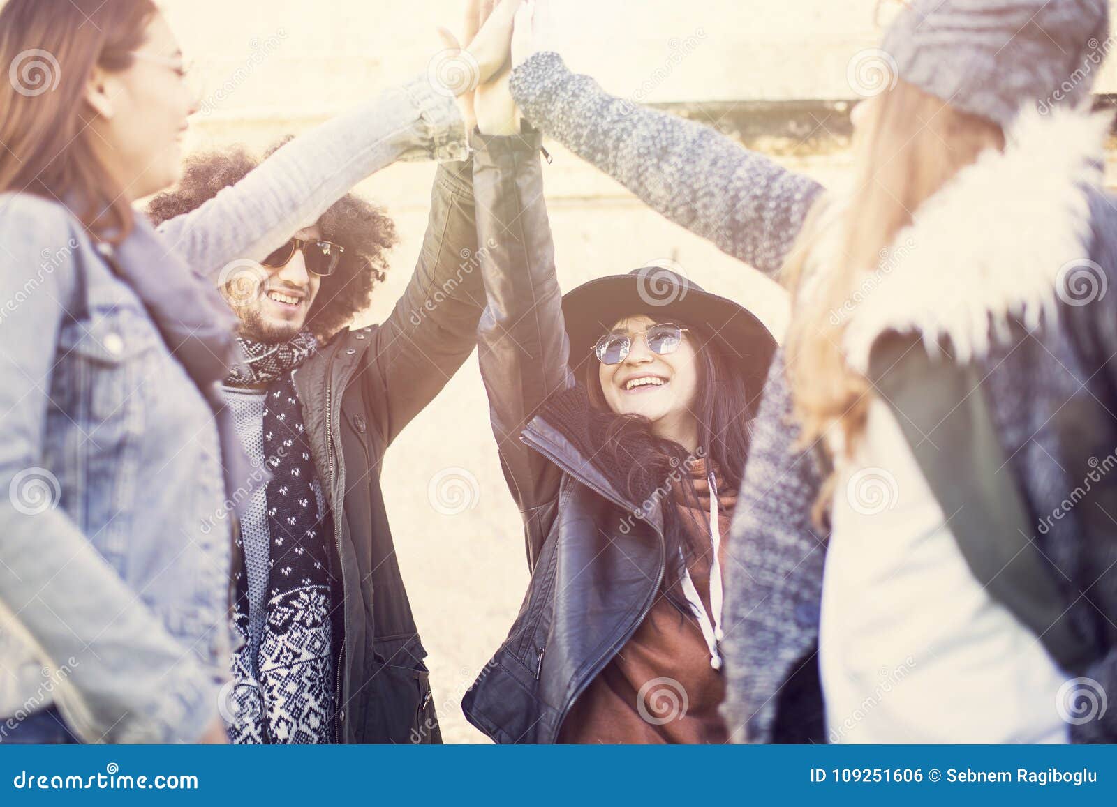 Group of People Having Fun Outside Stock Photo - Image of together ...