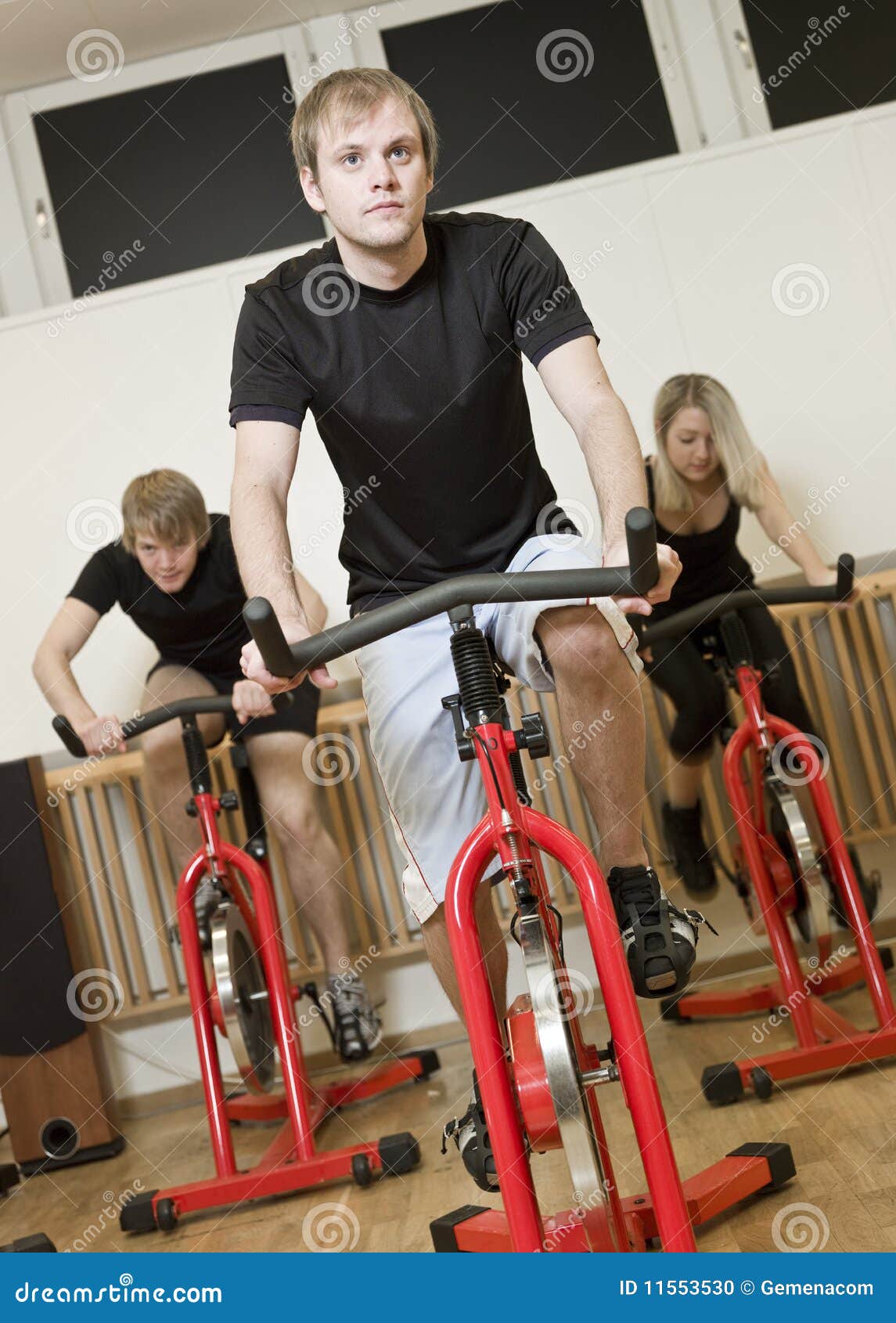 Group of People Having Spinning Class Stock Photo - Image of equipment ...