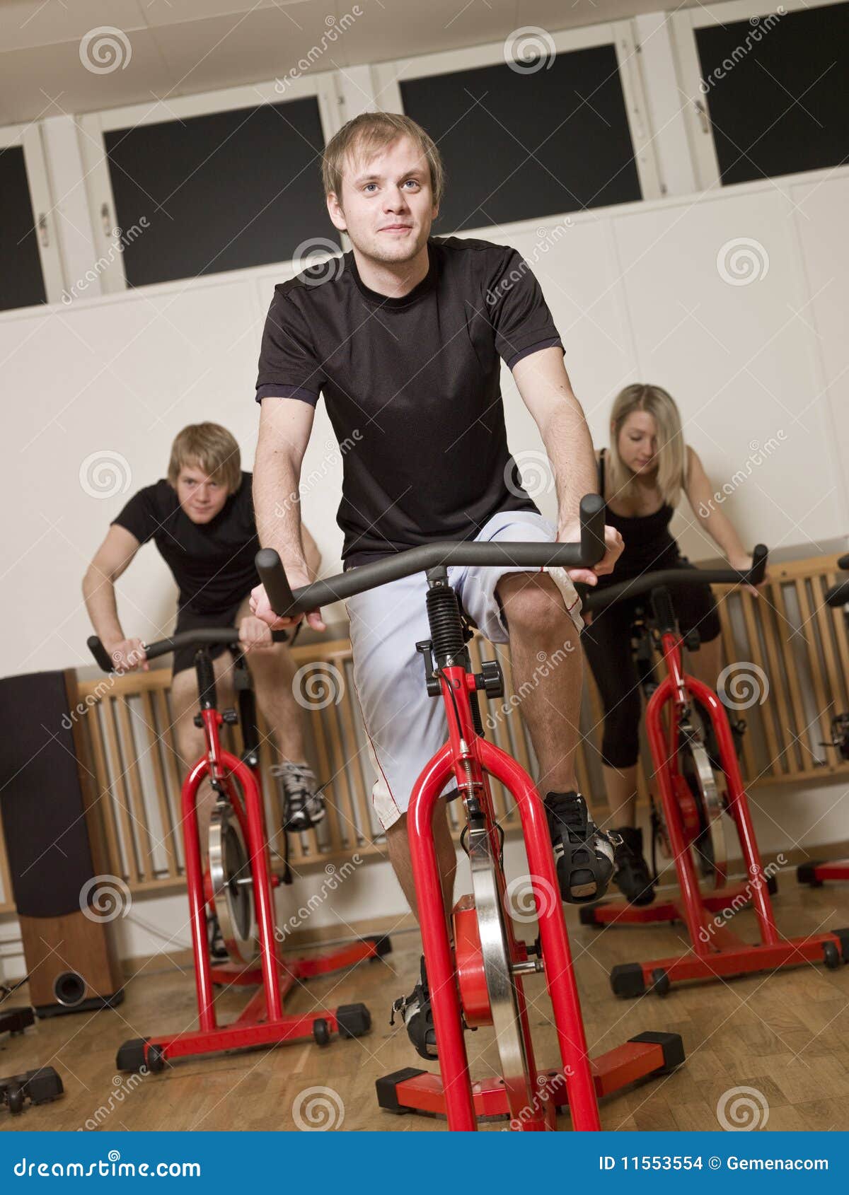 Group of People Having Spinning Class Stock Photo - Image of ...
