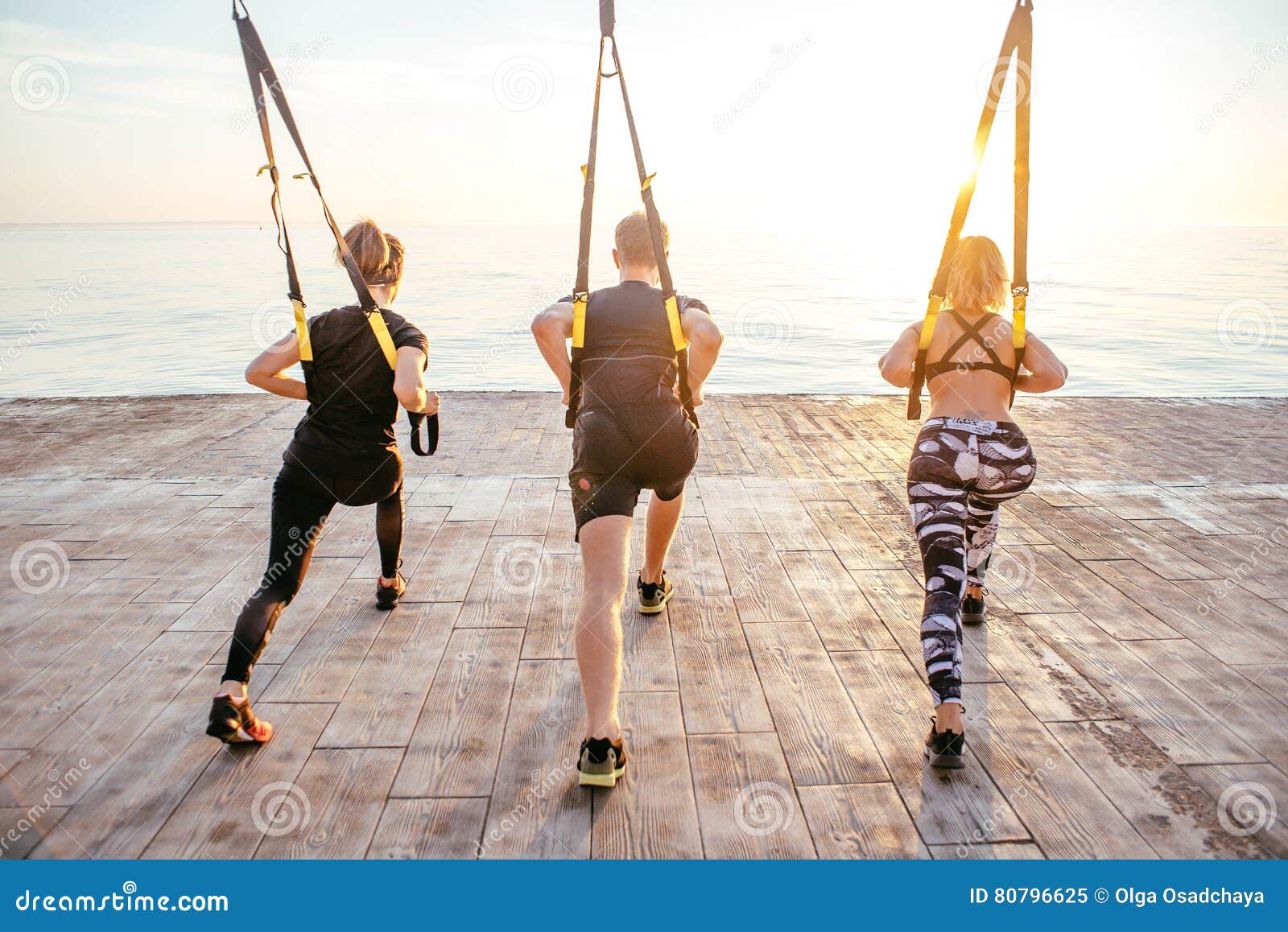 Group of People Having Trx Training Stock Image - Image of rope, sporty ...