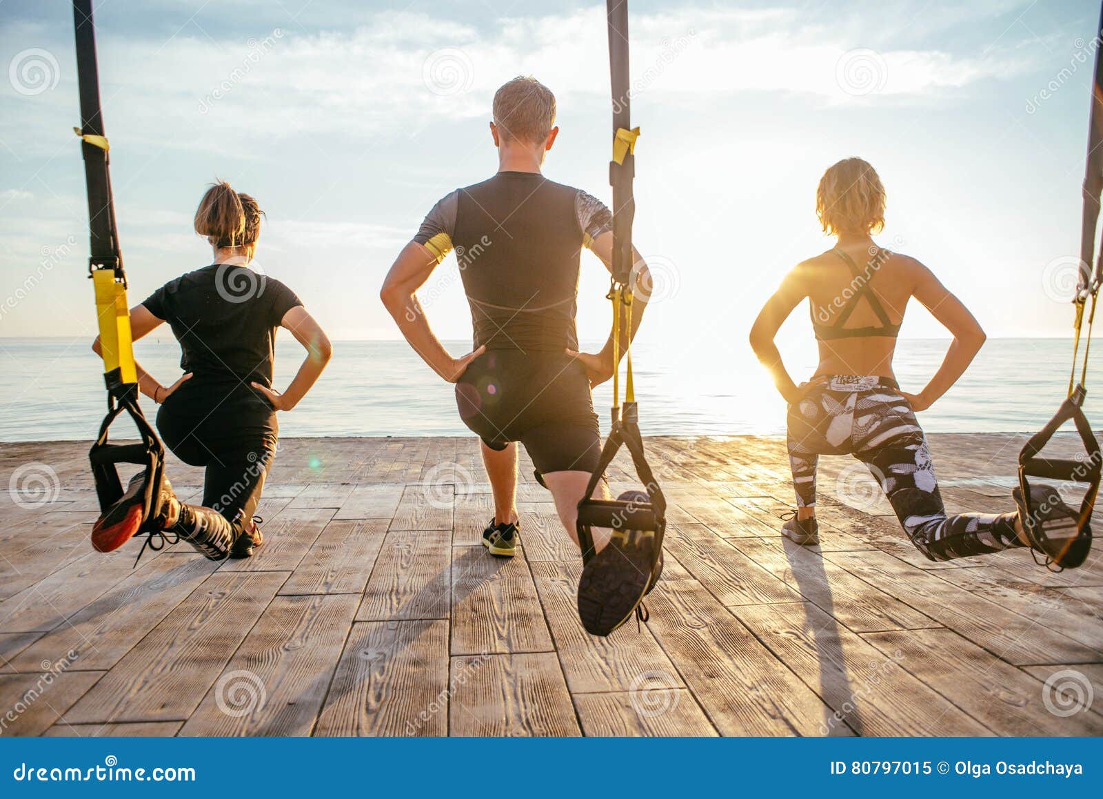 Group of People Having Trx Training Stock Image - Image of people, band ...