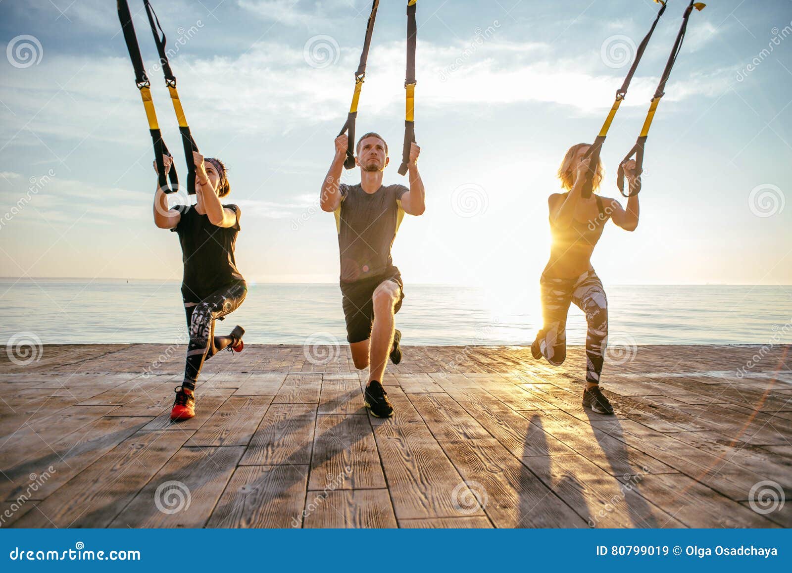 Group of People Having Trx Training Stock Image - Image of dynamic ...