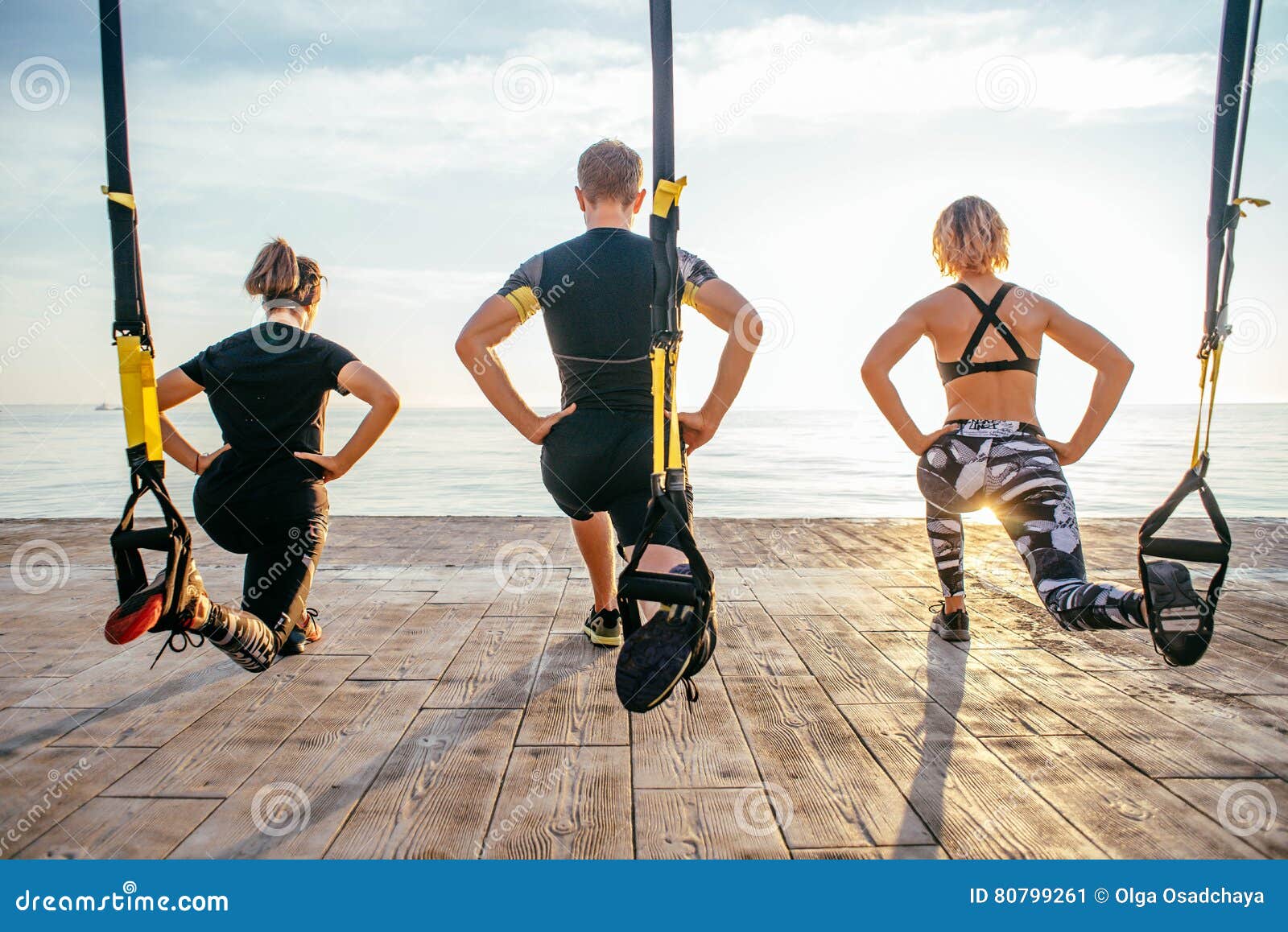 Group of People Having Trx Training Stock Image - Image of sport ...
