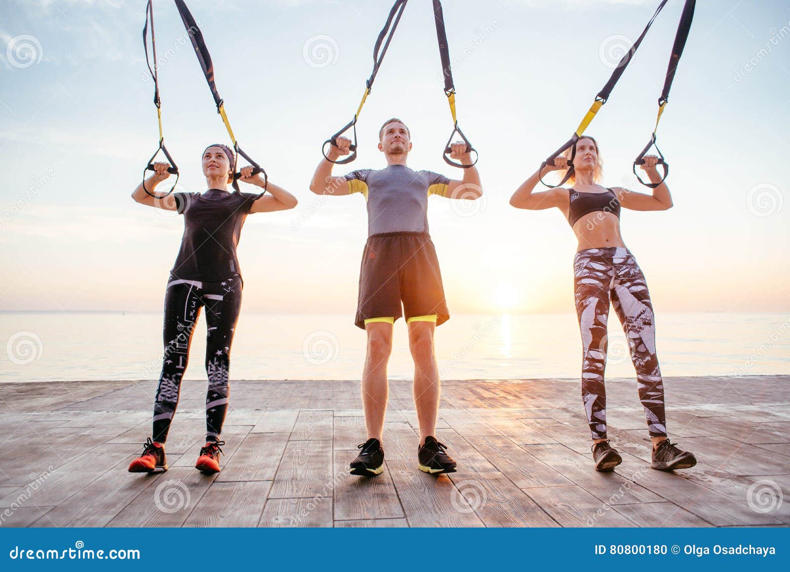 Group of People Having Trx Training Stock Photo - Image of people ...