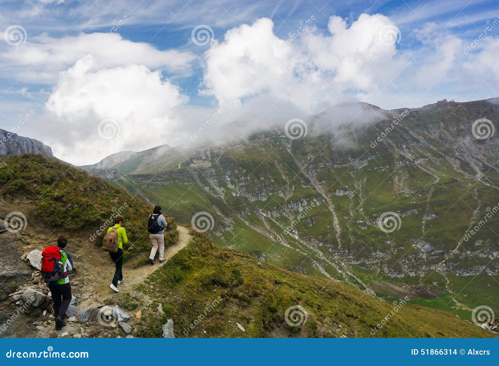 People Hiking On Trail Through Samaria Gorge. Crete, Greece. Editorial ...