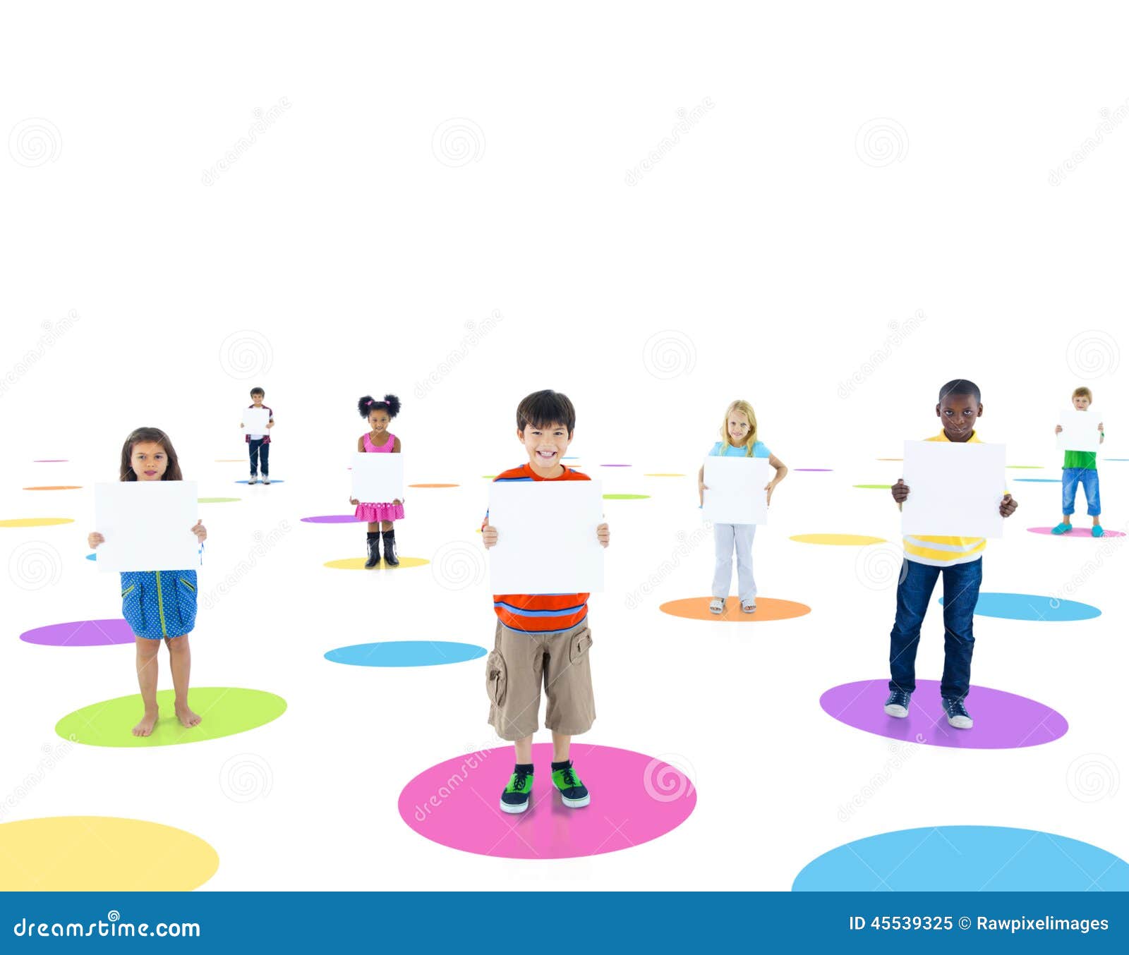 Group of People Holding Board Stock Image - Image of community, girls ...