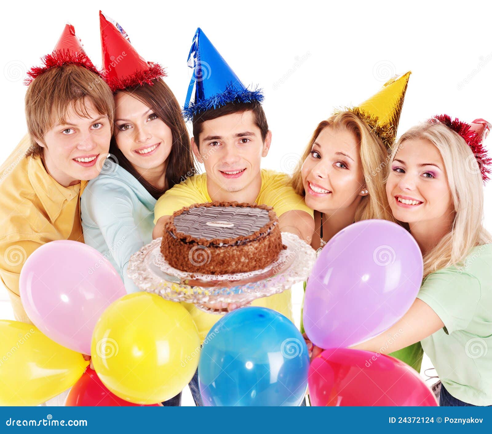 Group people holding cake. stock photo. Image of crowd - 24372124