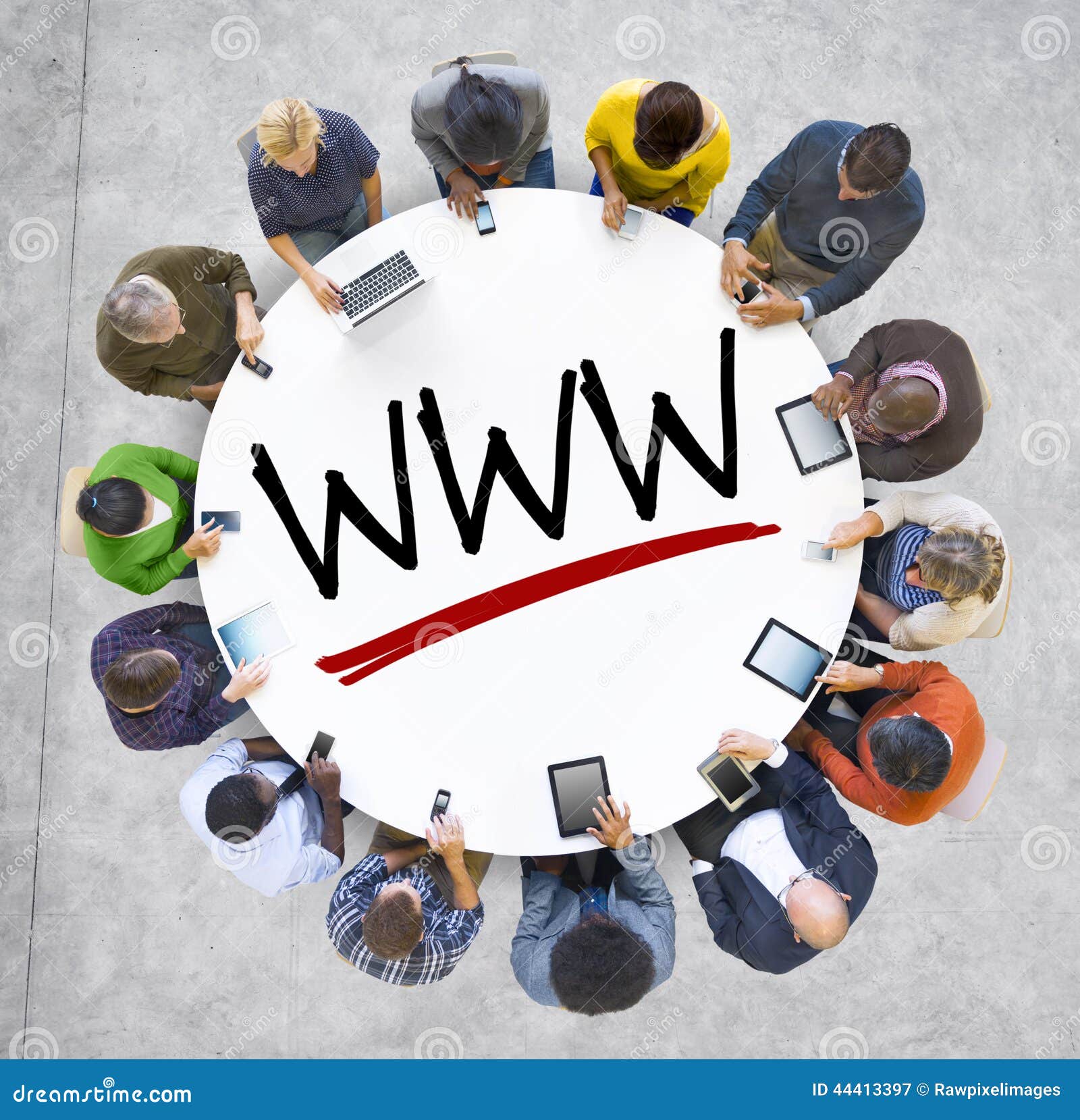 Group of People Holding Hands Around Letter WWW Stock Image - Image of ...