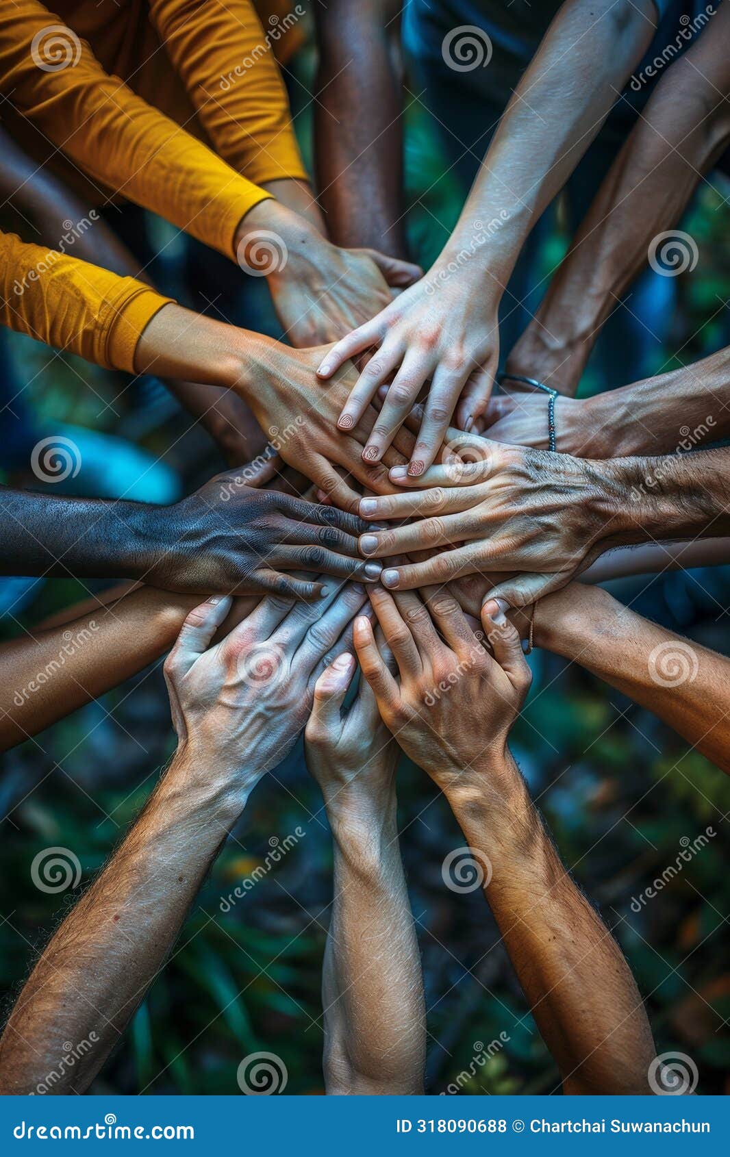 A Group of People are Holding Hands in a Circle by AI Generated Image ...