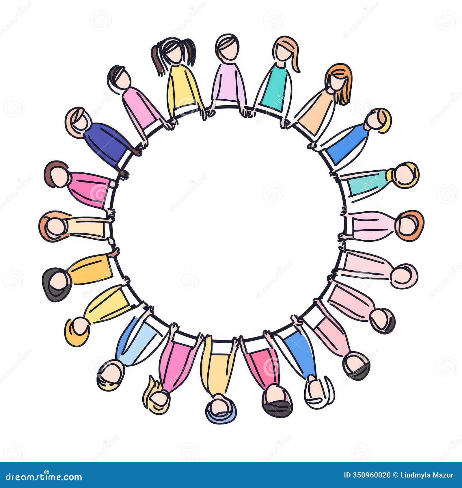 Group of People are Holding Hands in a Circle. Stock Photo - Image of ...
