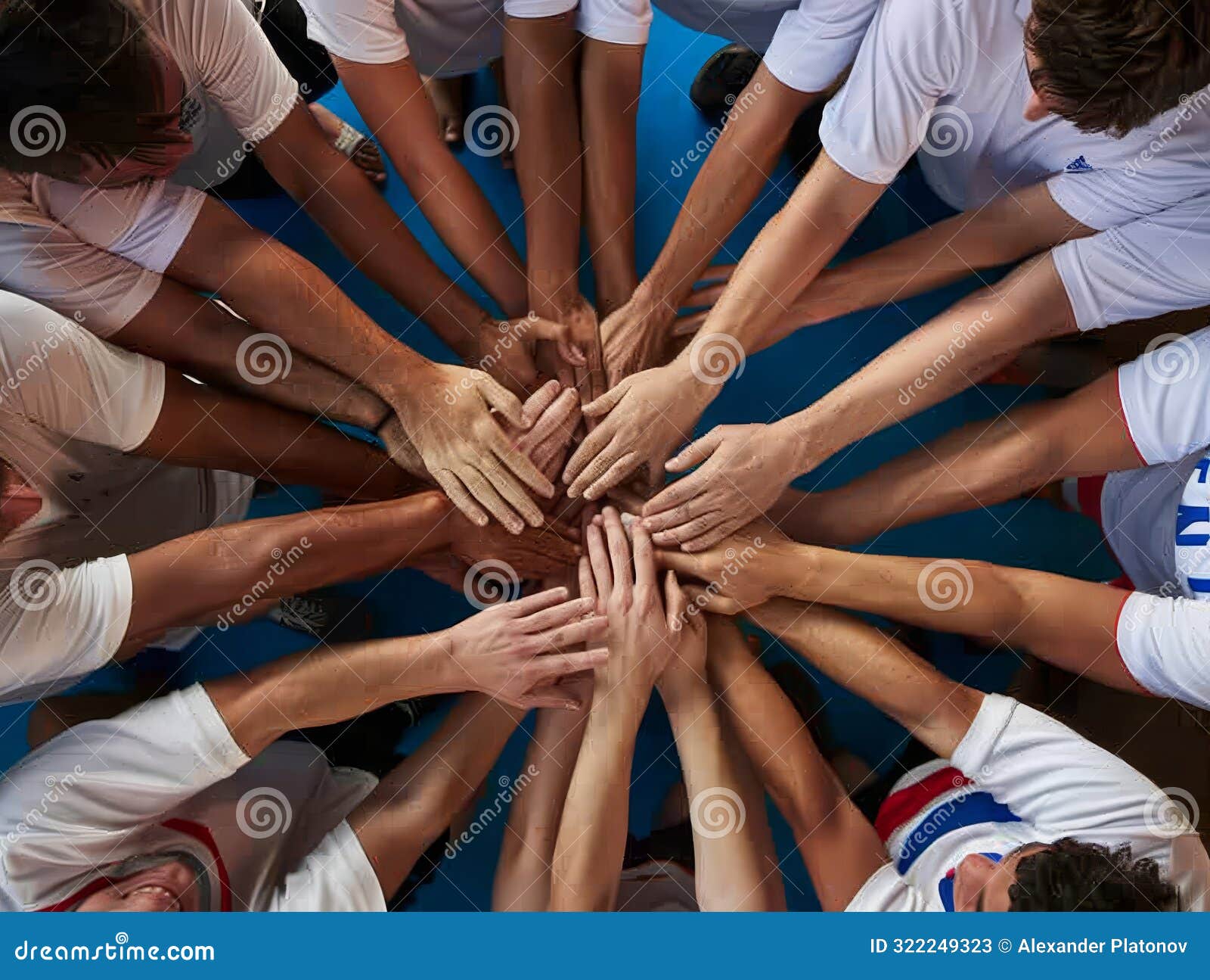 A Group of People are Holding Hands in a Circle Stock Illustration ...