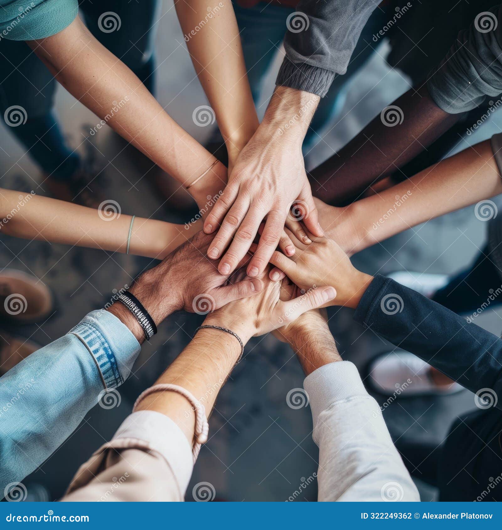 A Group of People are Holding Hands in a Circle Stock Illustration ...