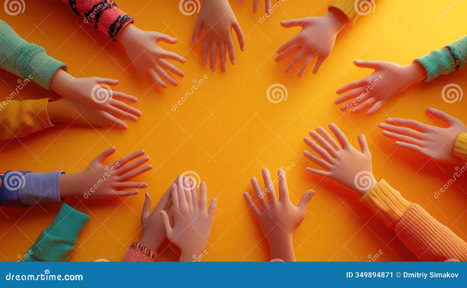 A Group of People are Holding Hands in a Circle Stock Illustration ...