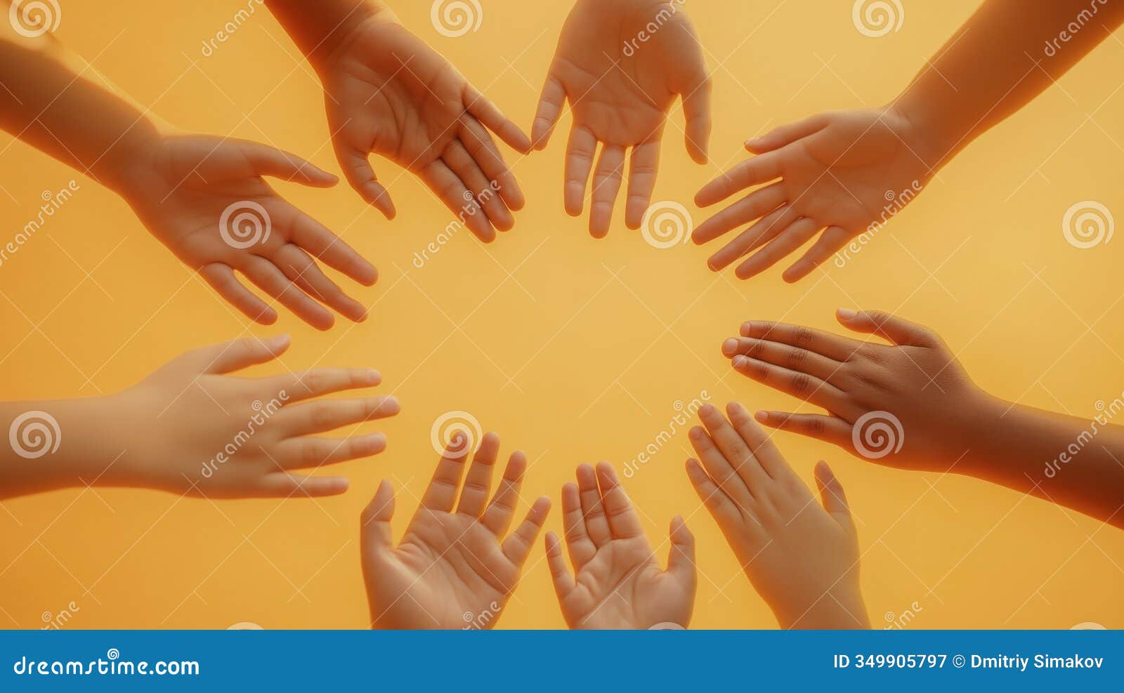 A Group of People are Holding Hands in a Circle Stock Illustration ...