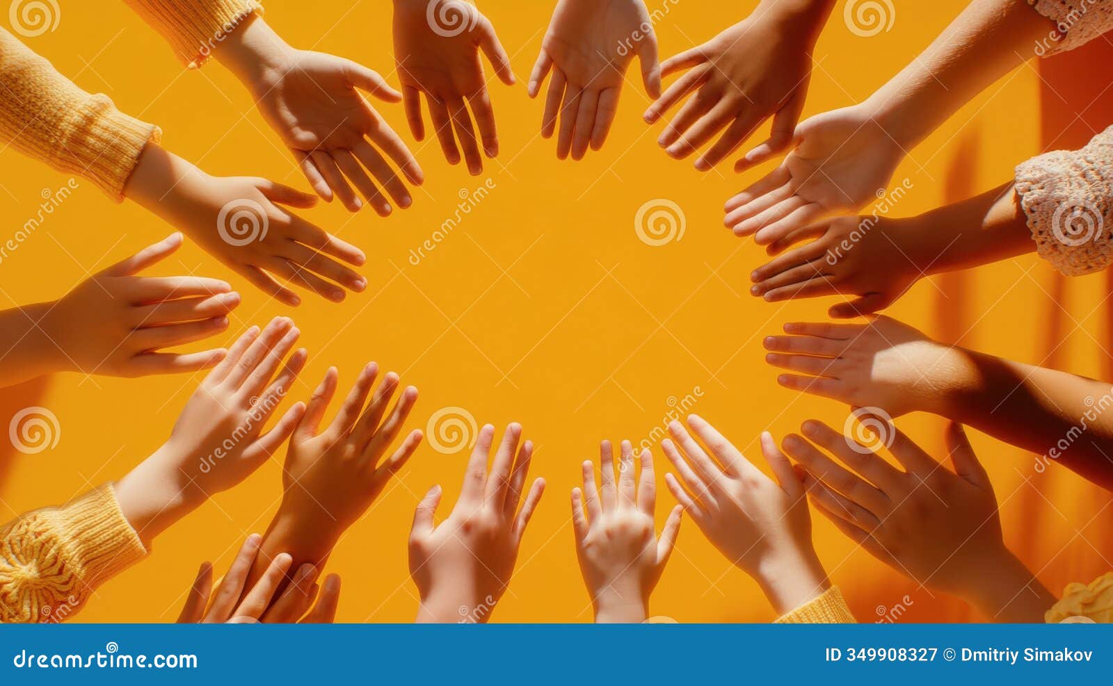 A Group of People are Holding Hands in a Circle Stock Image - Image of ...