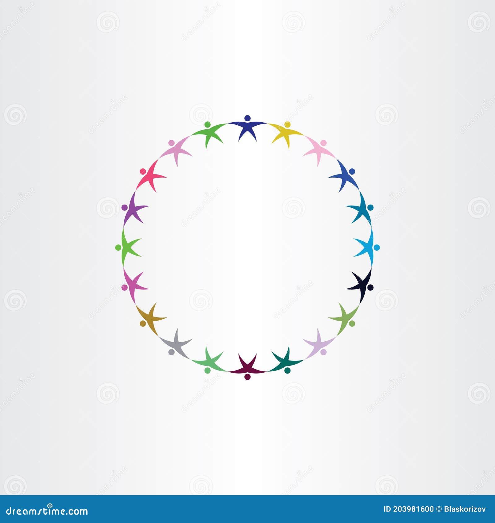 Circle Of Hands Teamwork Holding Together Vector Illustration ...