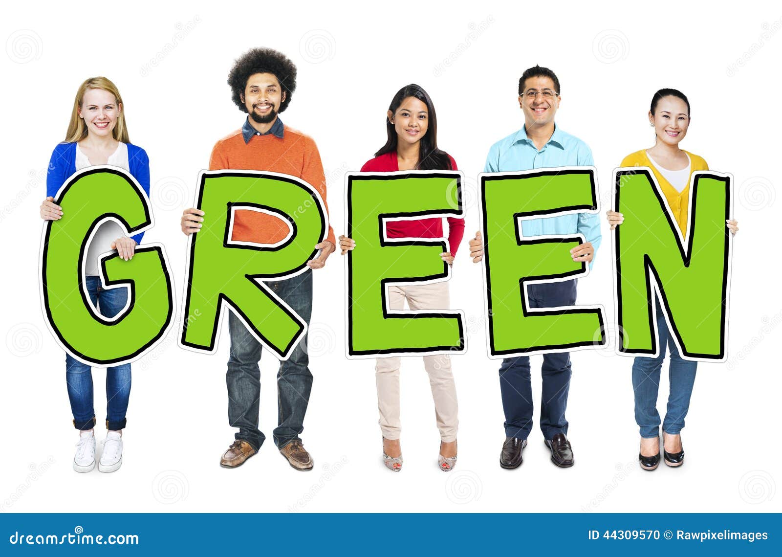 Group of People Holding Letter Green Concept Stock Photo - Image of ...