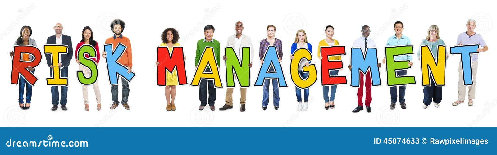 Group of People Holding Text Risk Management Stock Image - Image of ...