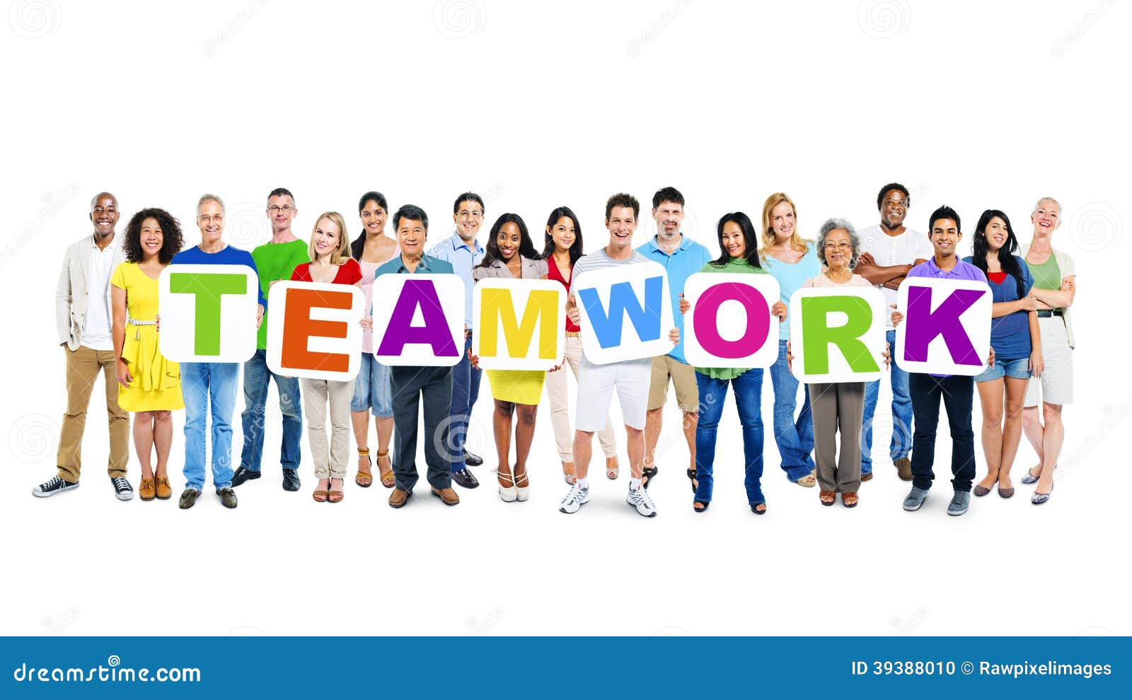 Group of People Holding Word Teamwork Stock Photo - Image of ...
