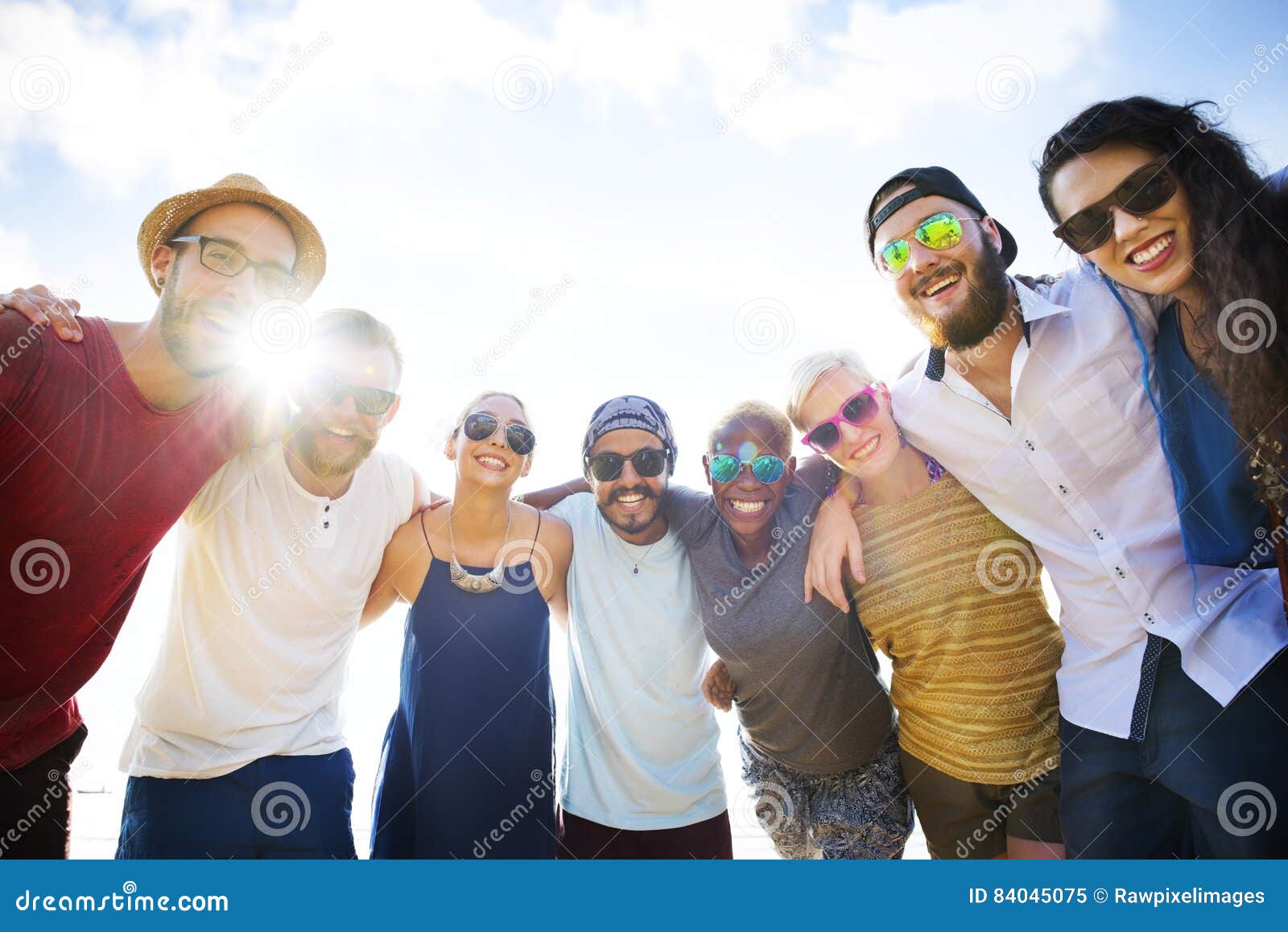 Group of People Hugging Concept Stock Image - Image of ethnic, party ...