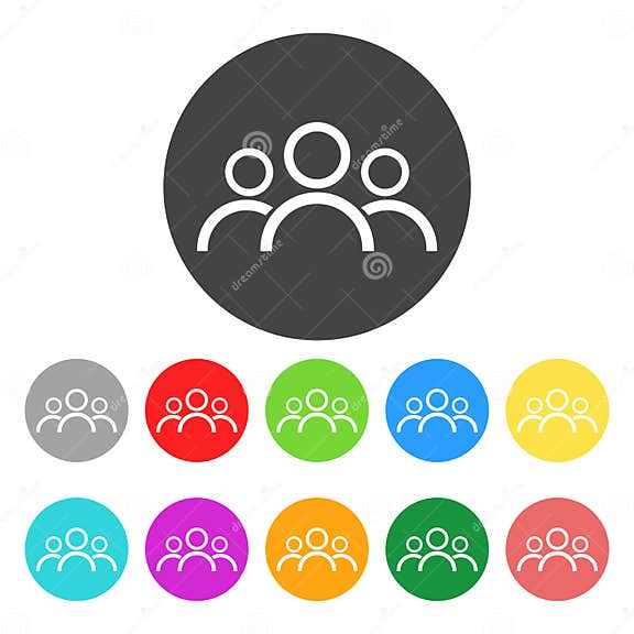 Group People Icon. Color Flat Vector Illustration Stock Vector ...