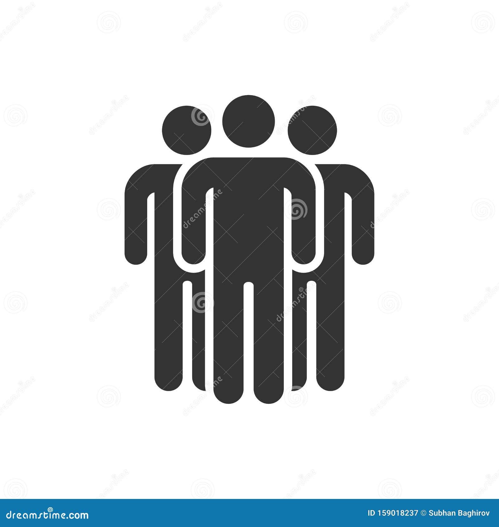 Group of People Icon Simple Flat Style Illustration Stock Vector ...