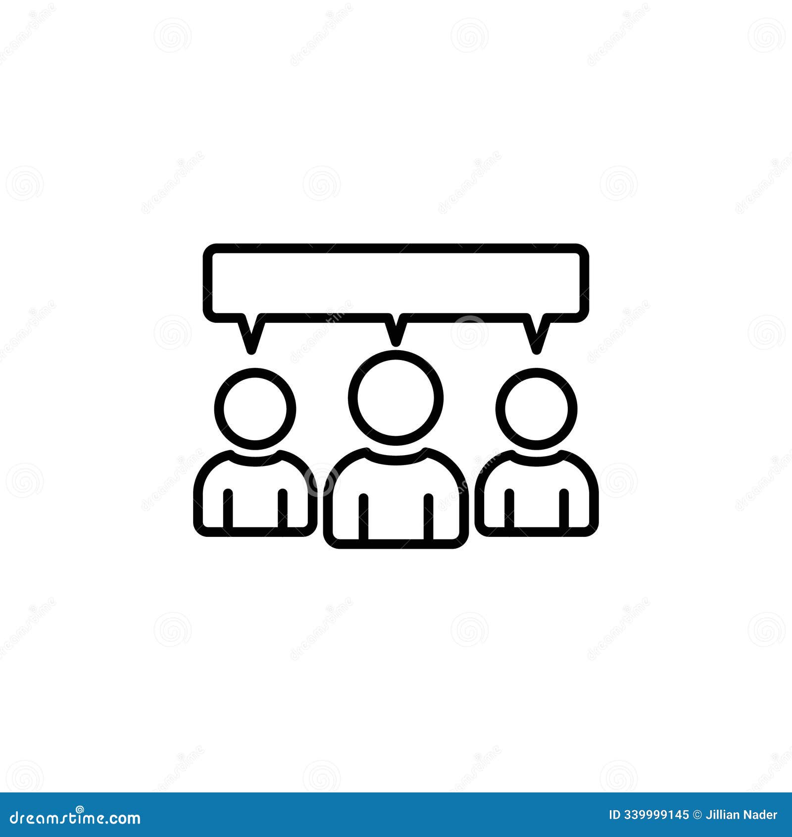 A Group of People Icon, Symbolizing Communication or Chat among ...