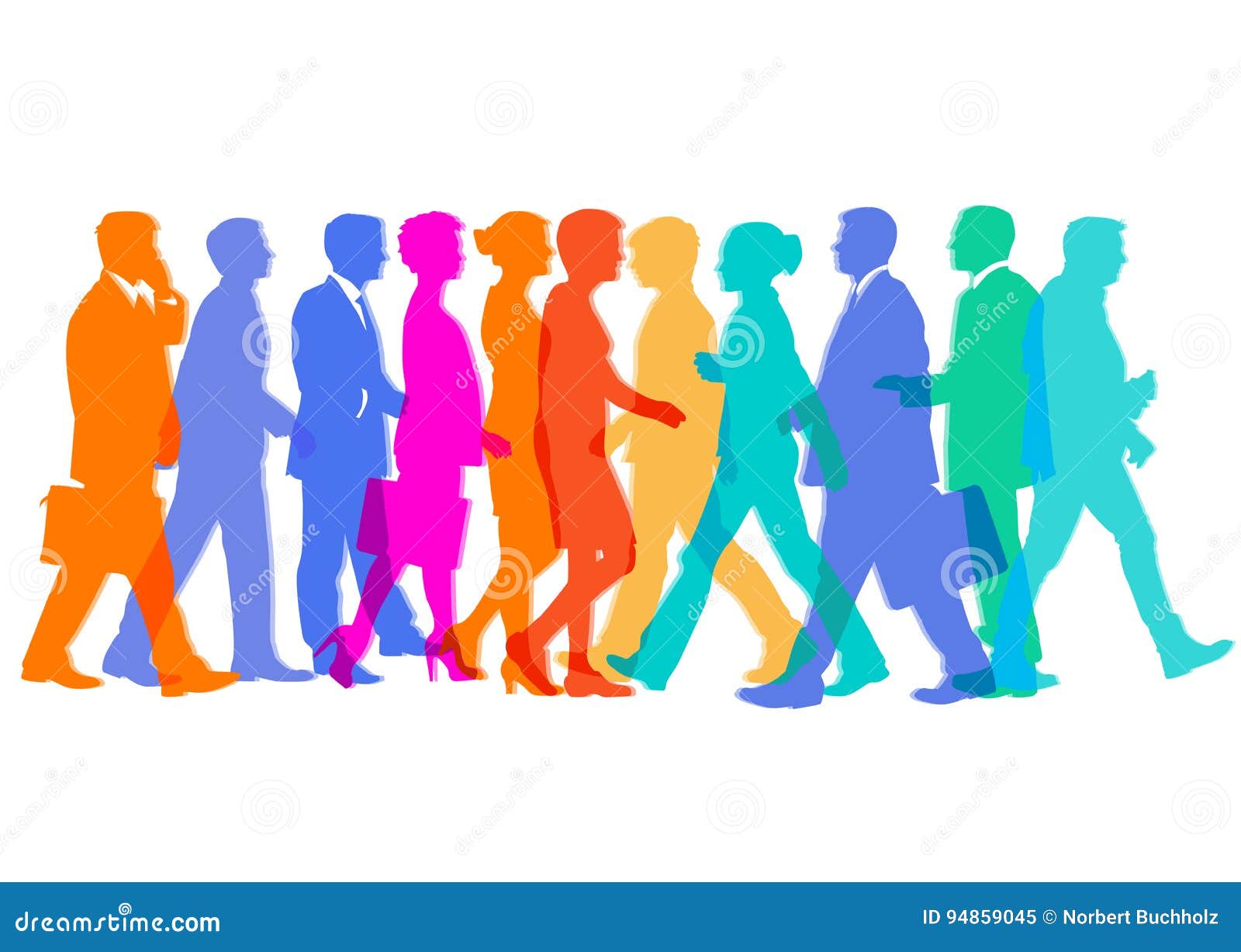 Group of people stock vector. Illustration of colours - 94859045