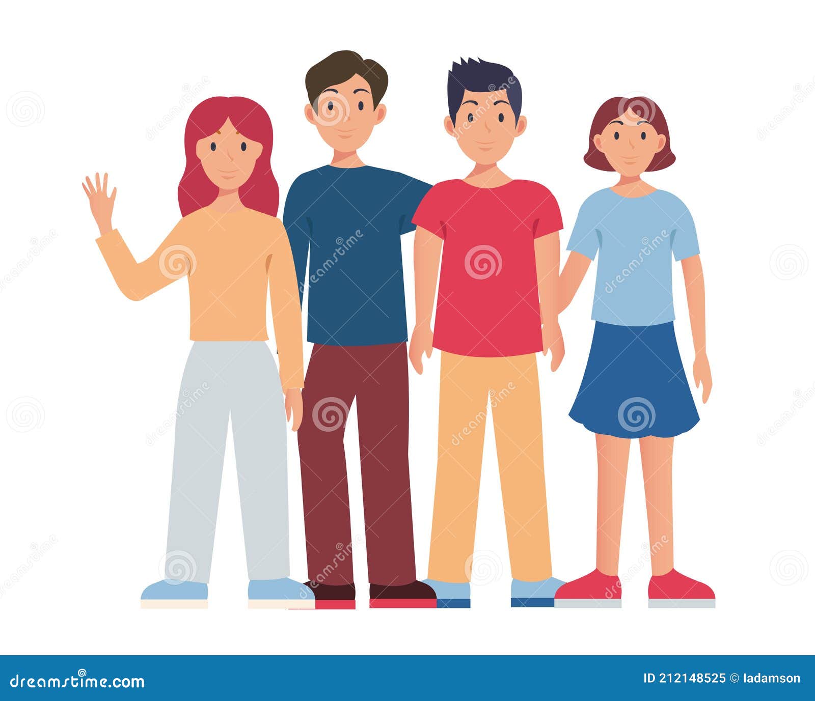 Group of People Illustration Set Isolated Stock Vector - Illustration ...
