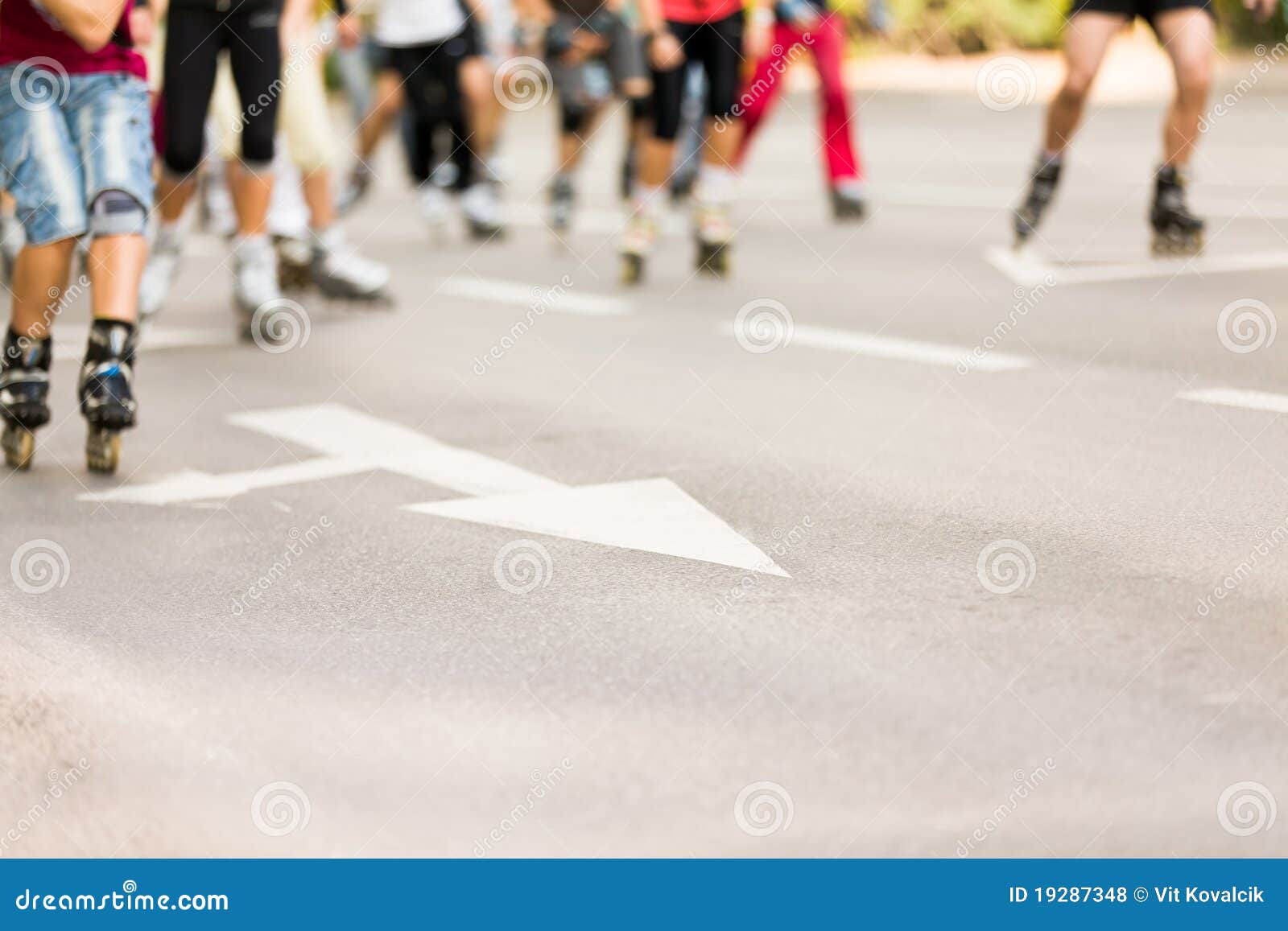 Group of People on Inline Skates Stock Photo - Image of rollerblade ...
