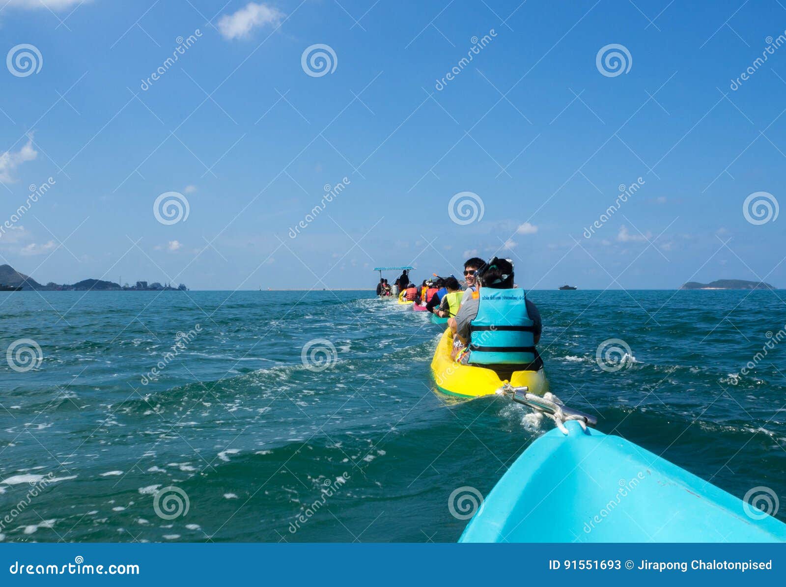 Group of people kayaking editorial stock photo. Image of water - 91551693