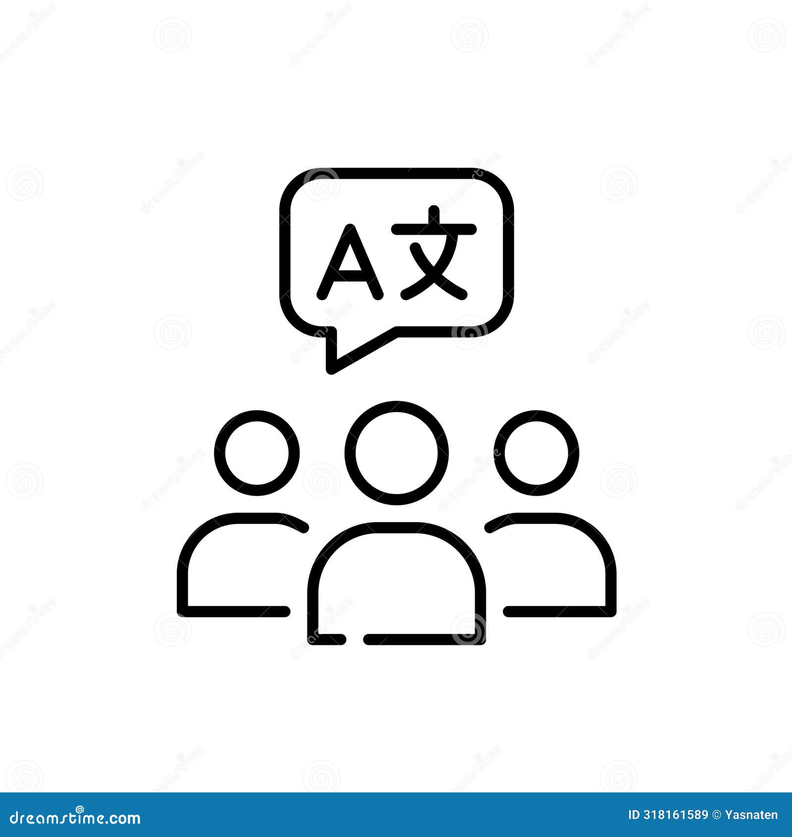 Group of People and Language Speech Bubble. Cultural Diversity and ...