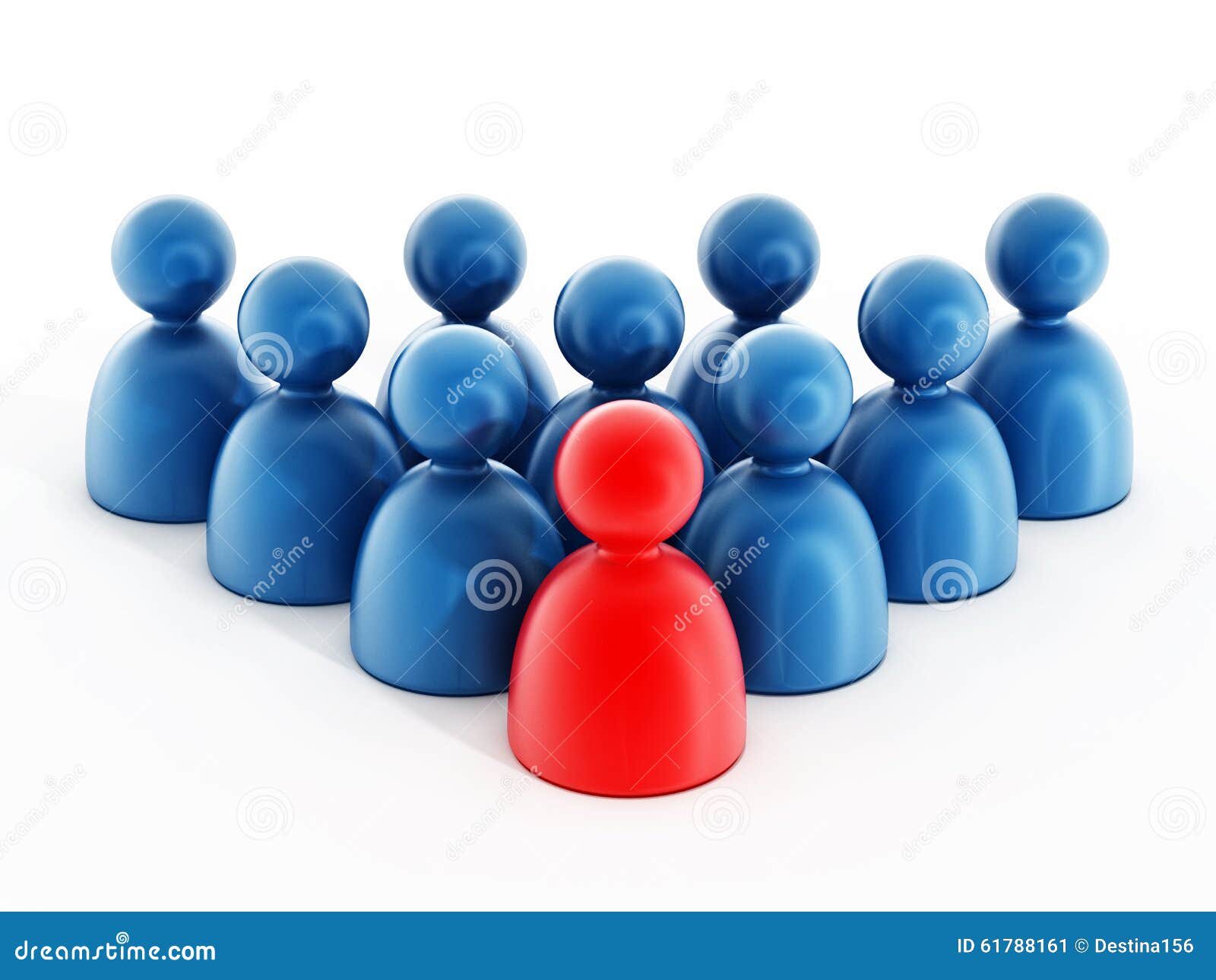 Group of People with a Leader Stock Illustration - Illustration of ...