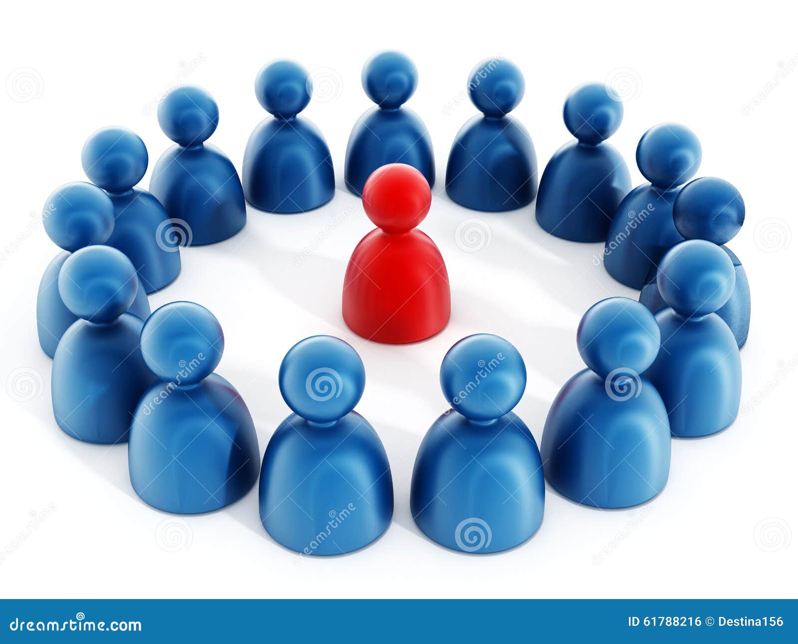 Group of People with a Leader Stock Illustration - Illustration of lead ...