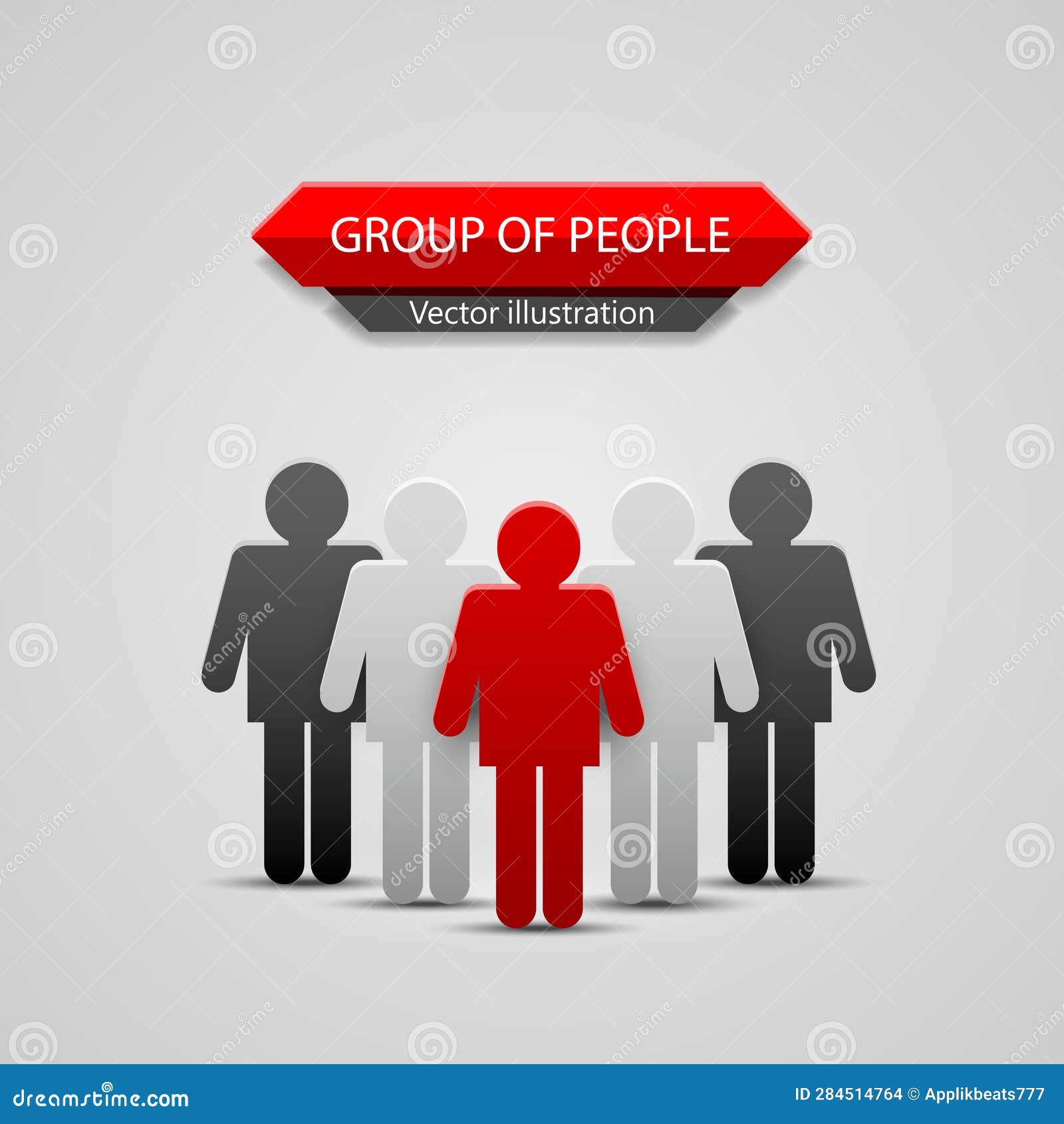 Group of People Leader. Vector Illustration Background Stock Vector ...