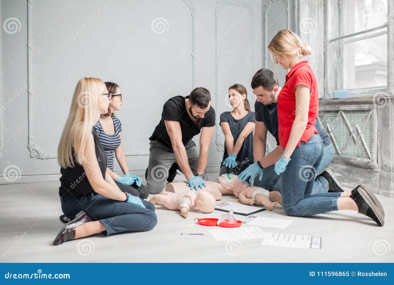 First aid training stock image. Image of people, human - 111596865