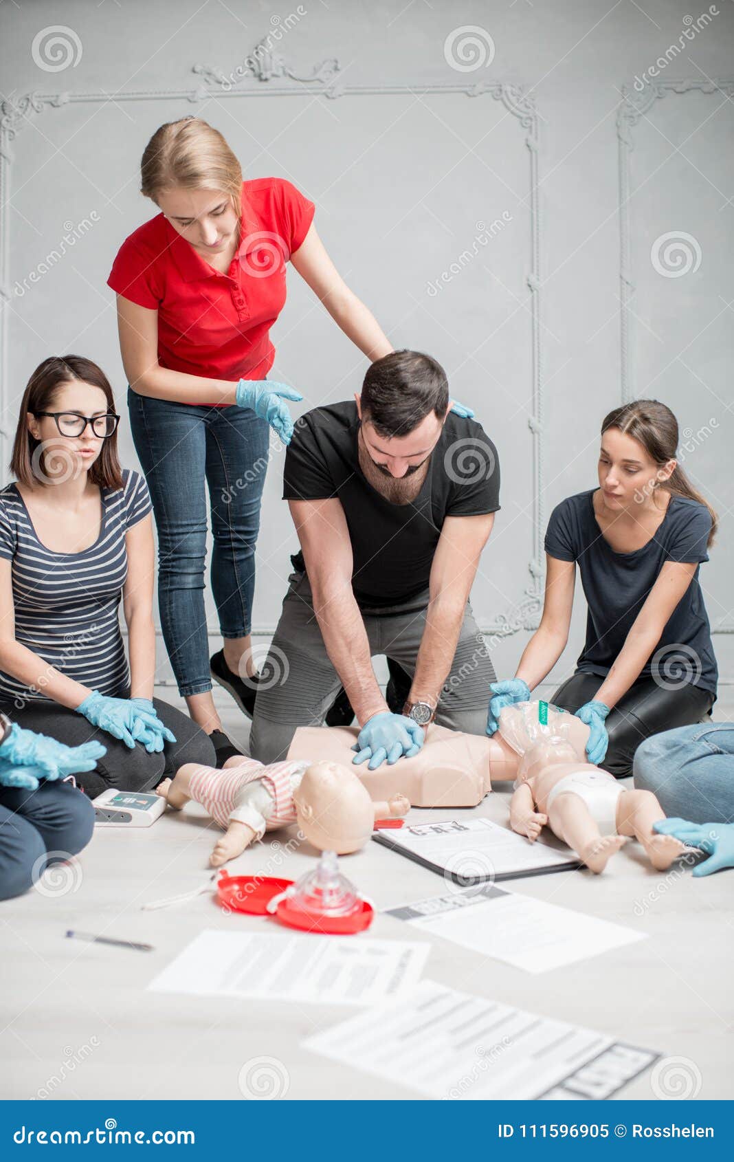 First aid training stock image. Image of medical, saving - 111596905