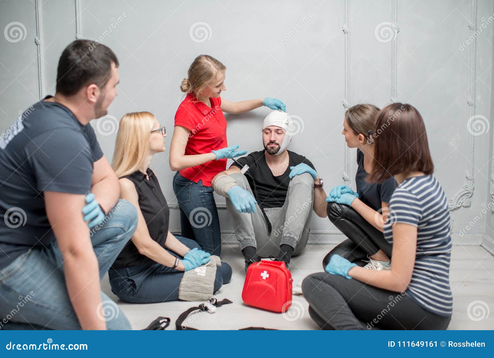 First aid training stock image. Image of supplies, bandage - 111649161