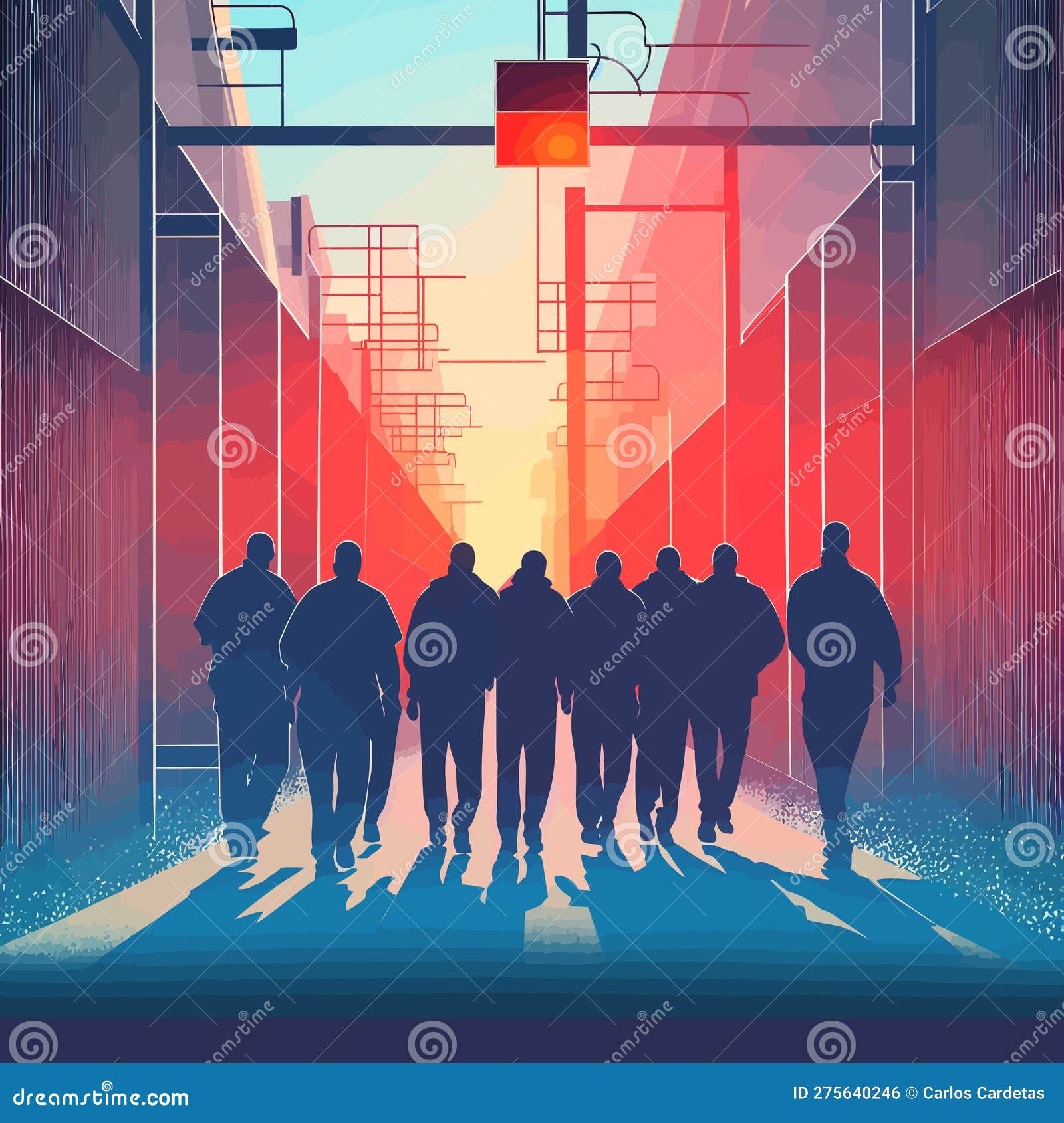 People Leaving Or Returning Home Cartoon Vector | CartoonDealer.com ...