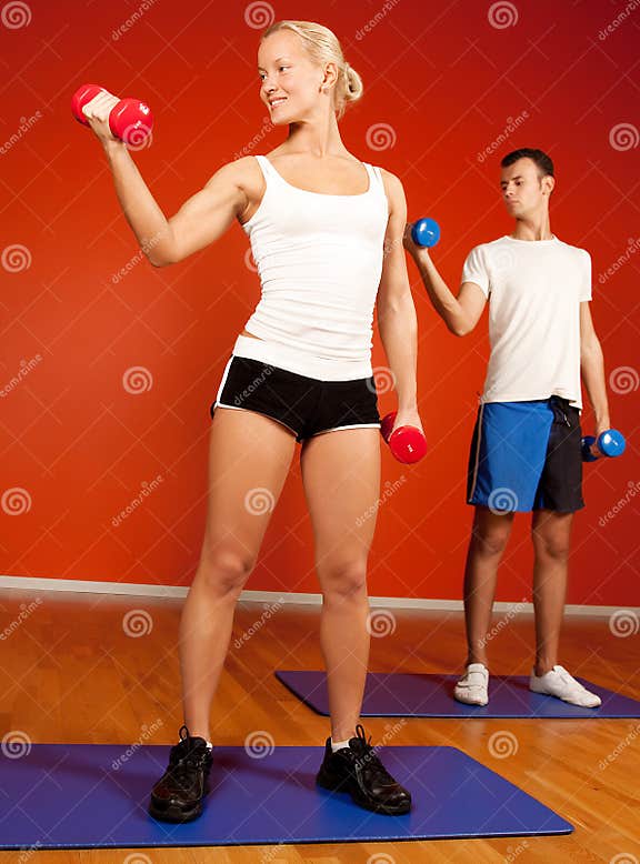 Group of People Lifting Weights in Gym Stock Photo - Image of contact ...