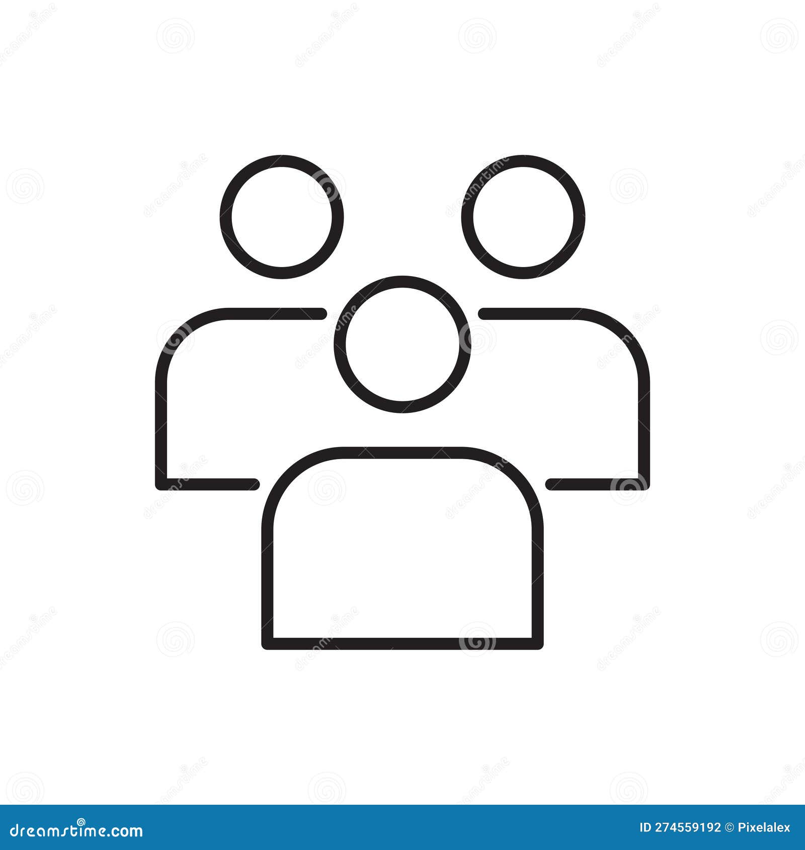 Group of people line icon stock vector. Illustration of business ...