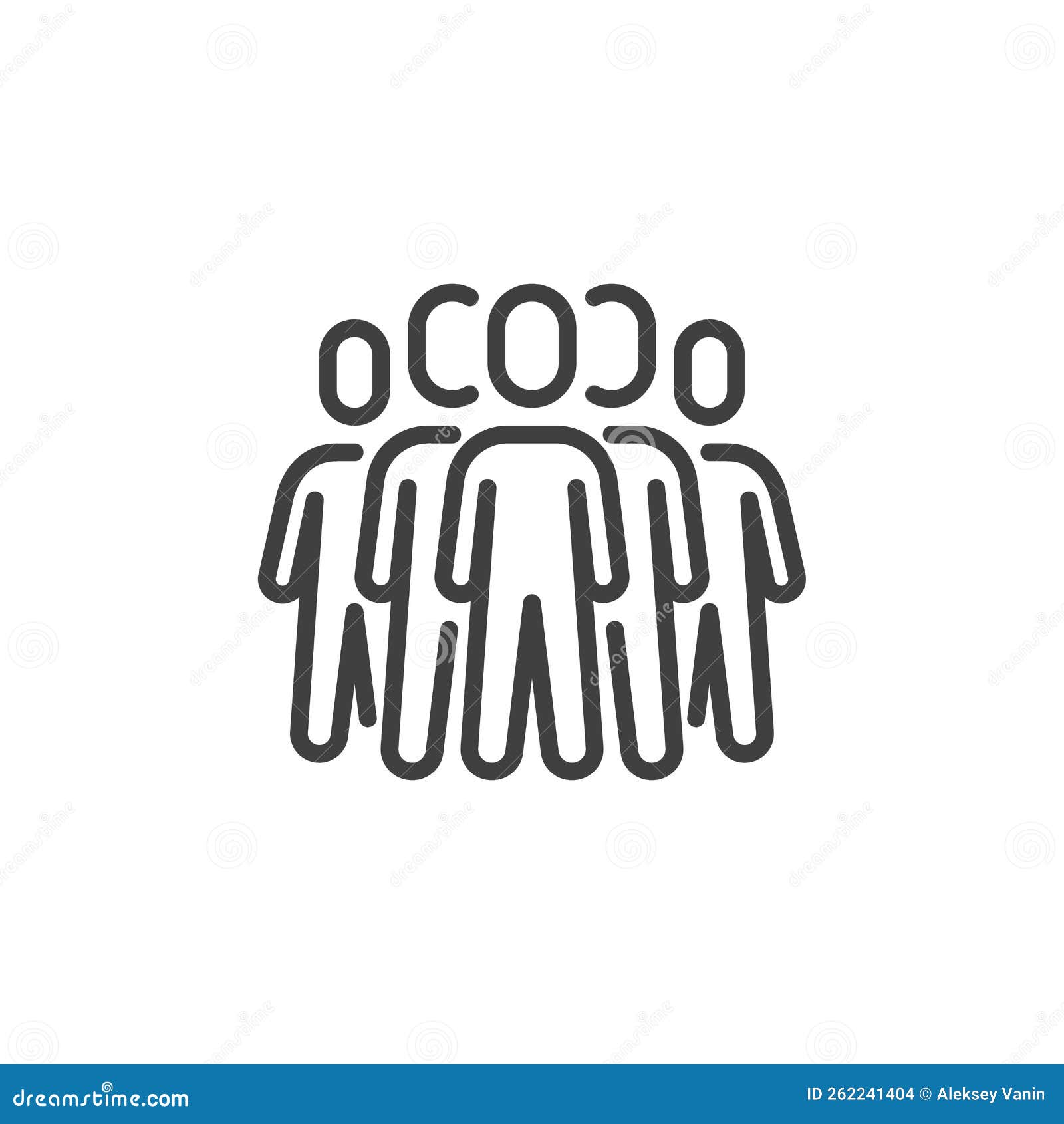 Group of people line icon stock vector. Illustration of perfect - 262241404