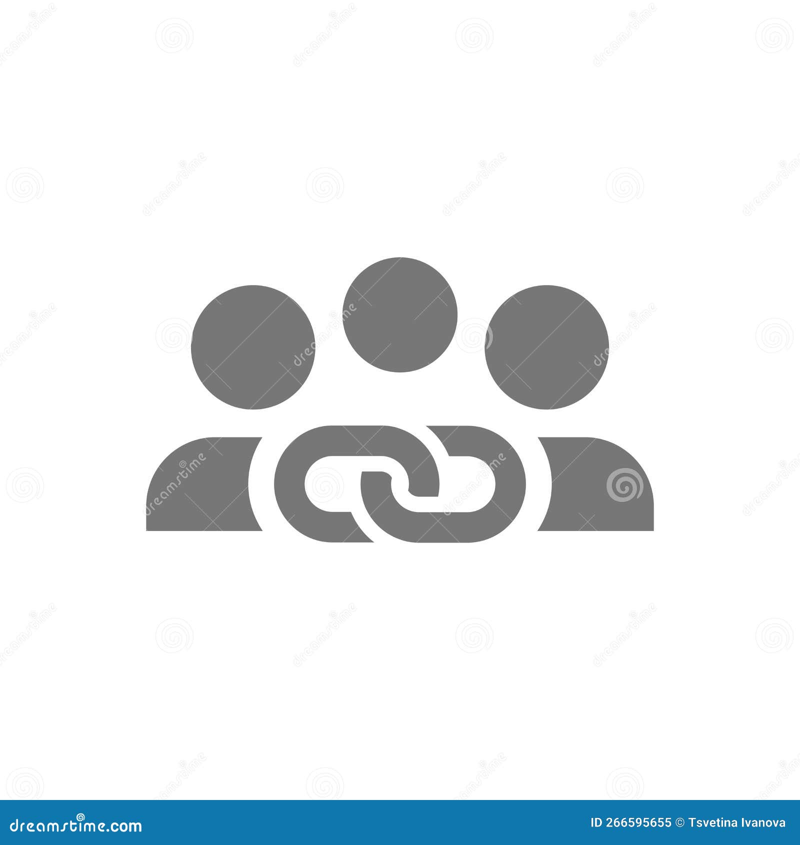 Group of People and Link Vector Icon Stock Vector - Illustration of ...