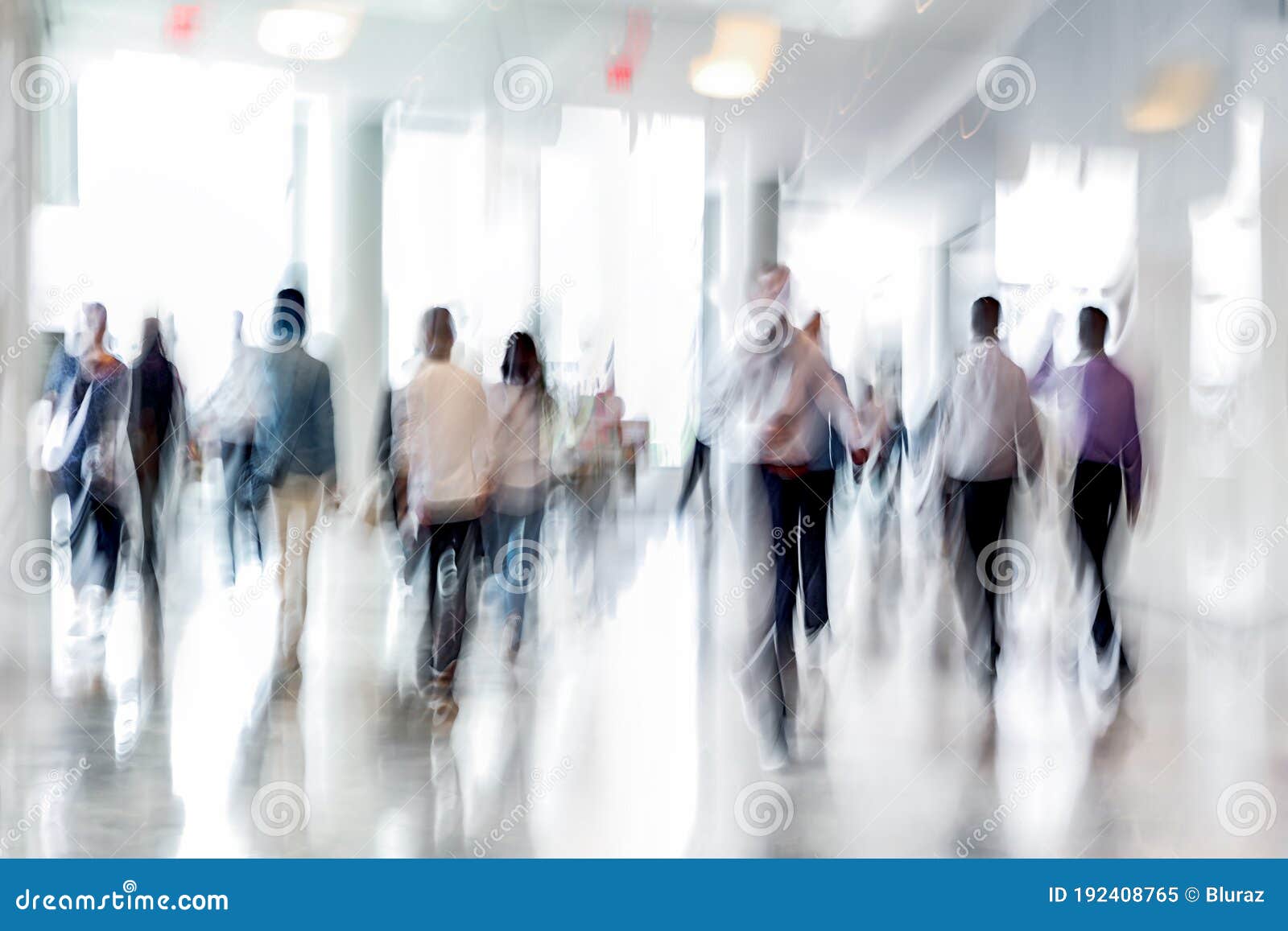 Group of People in the Lobby Business Center Stock Image - Image of ...