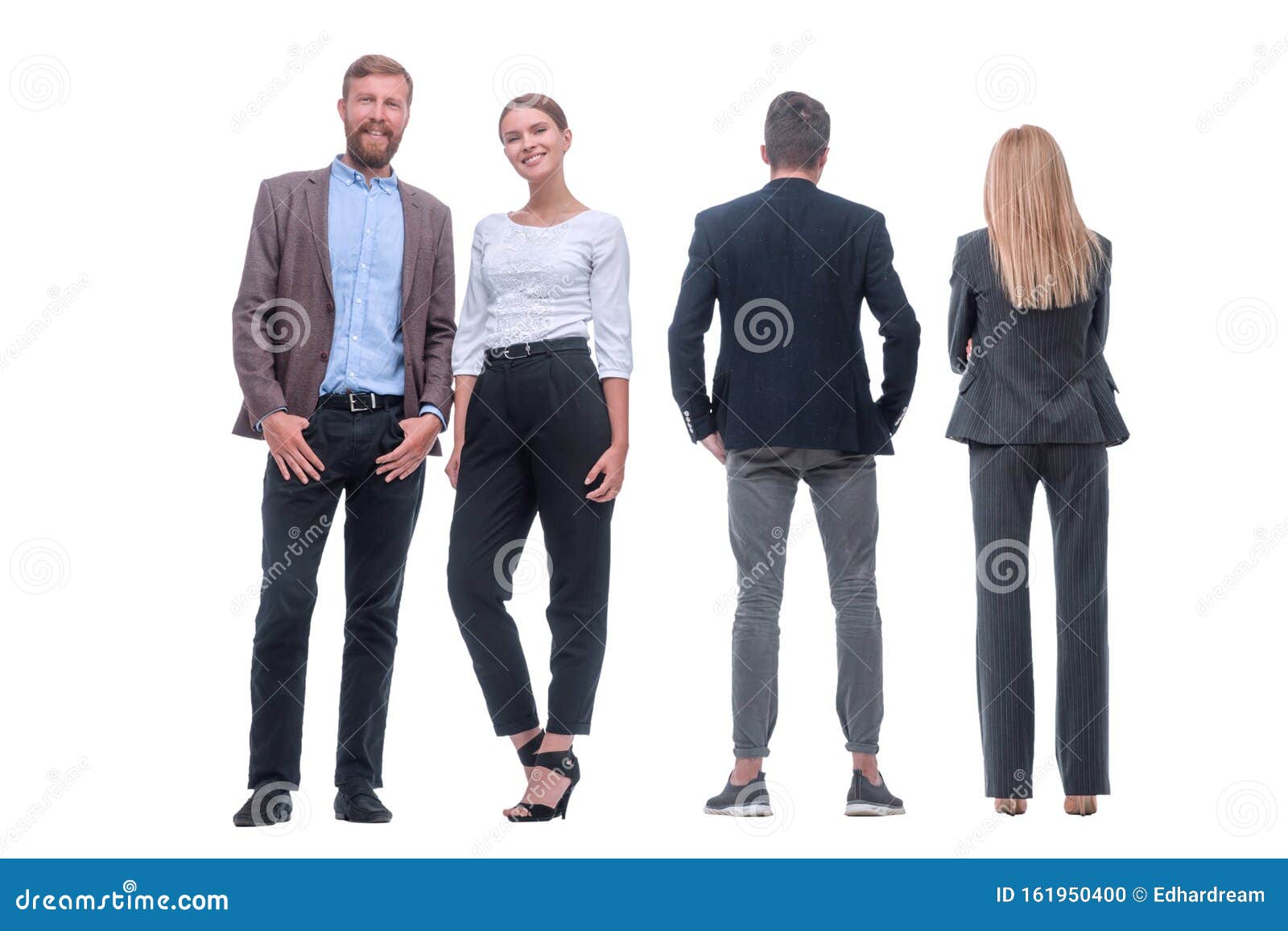 Group of People Looking in Different Directions Stock Photo - Image of ...